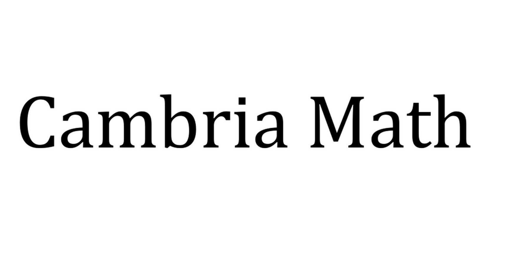 Cambria Math in use - Fonts In Use