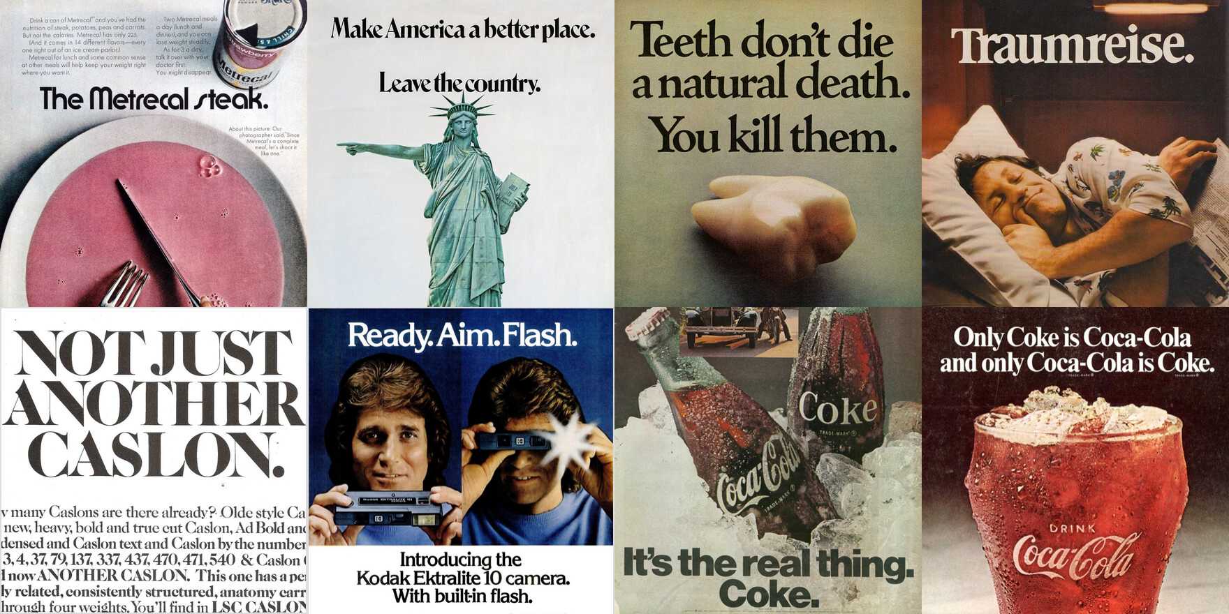 Big sentence ad. - Fonts In Use