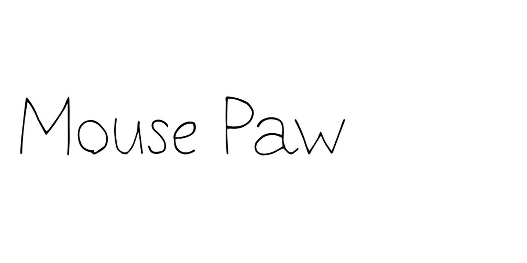 Mouse Paw in use - Fonts In Use