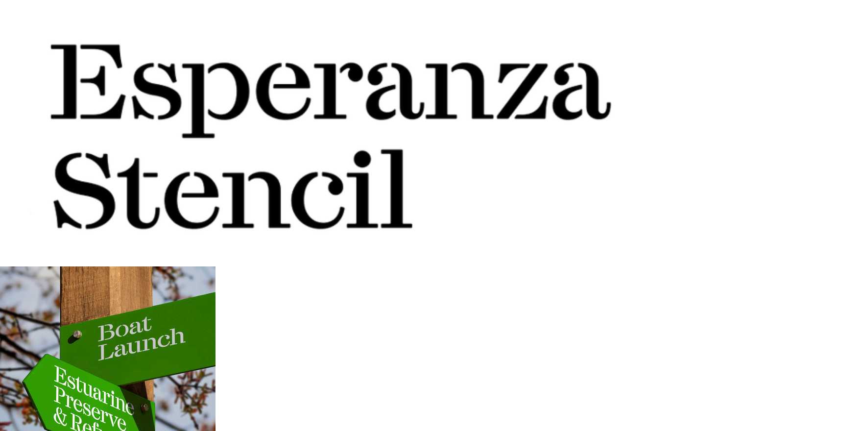 Esperanza Stencil in use - Fonts In Use
