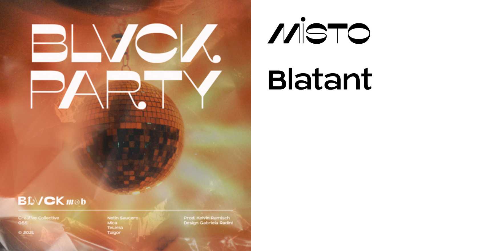Blvck Mob – “Blvck Party” cover art - Fonts In Use