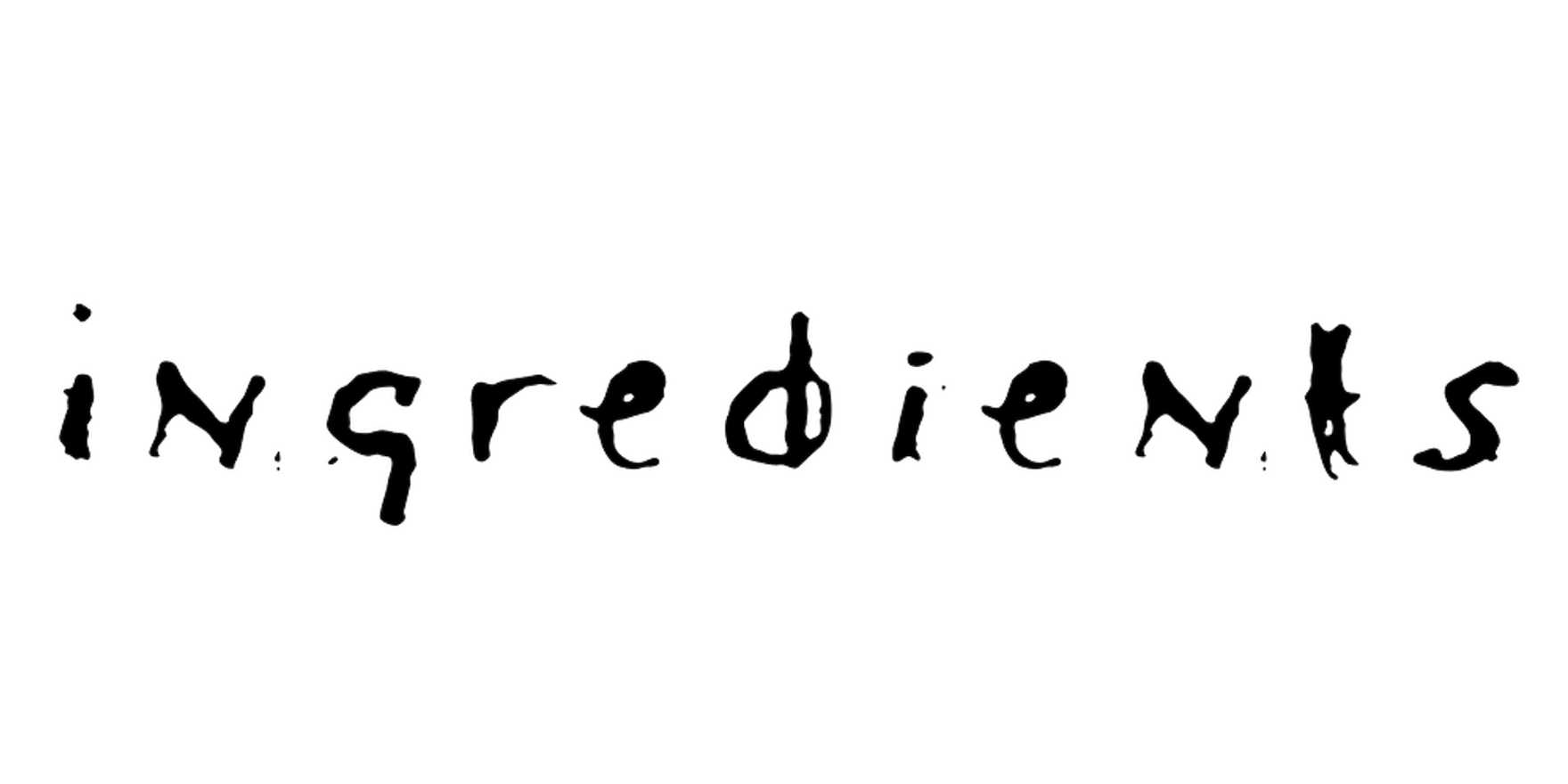 Ingredients in use - Fonts In Use