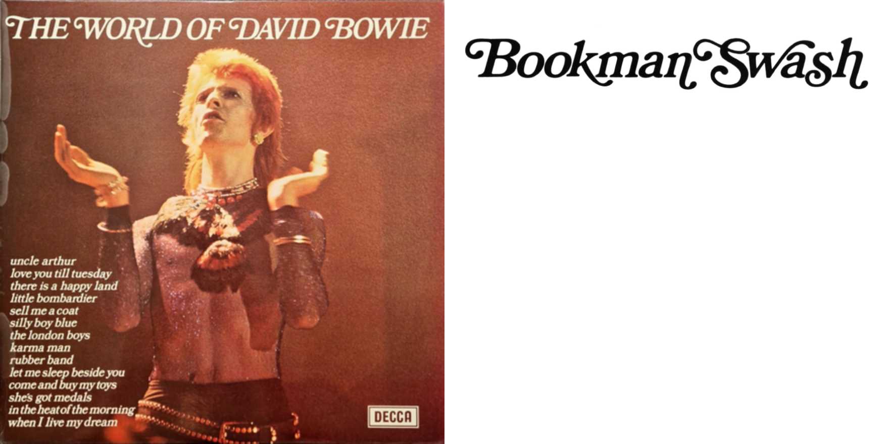 David Bowie – The World of David Bowie album art - Fonts In Use