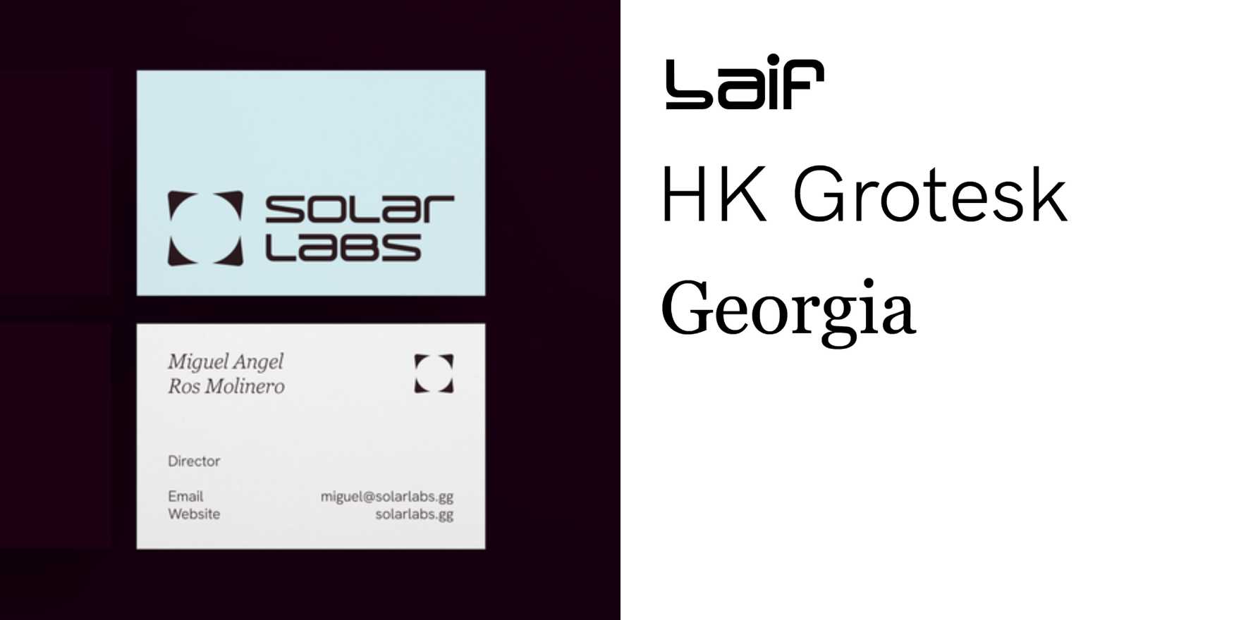 Solar Labs - Fonts In Use