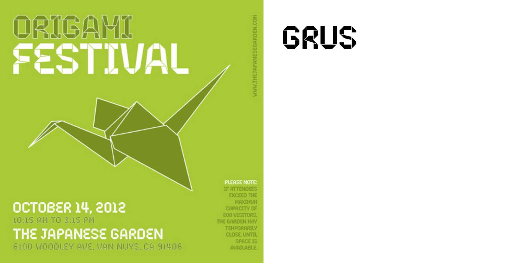 Origami festival poster - Fonts In Use