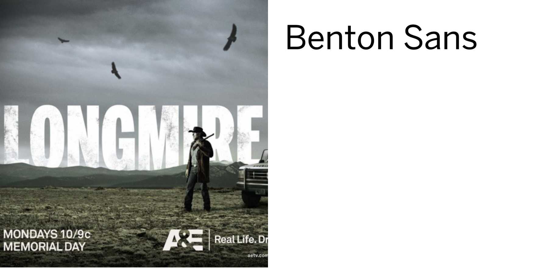 Longmire television series branding - Fonts In Use