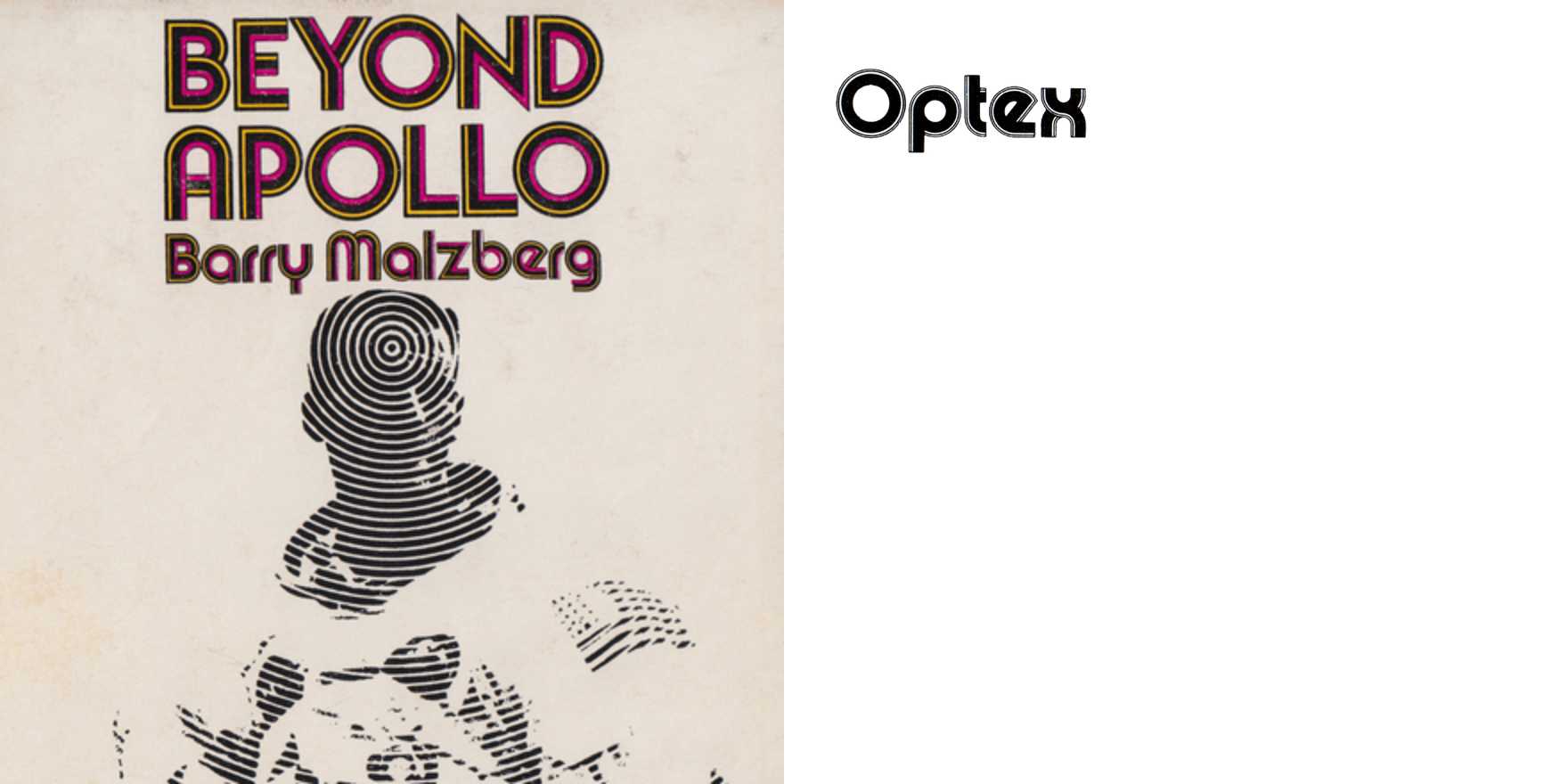 Beyond Apollo by Barry Malzberg (Faber) - Fonts In Use
