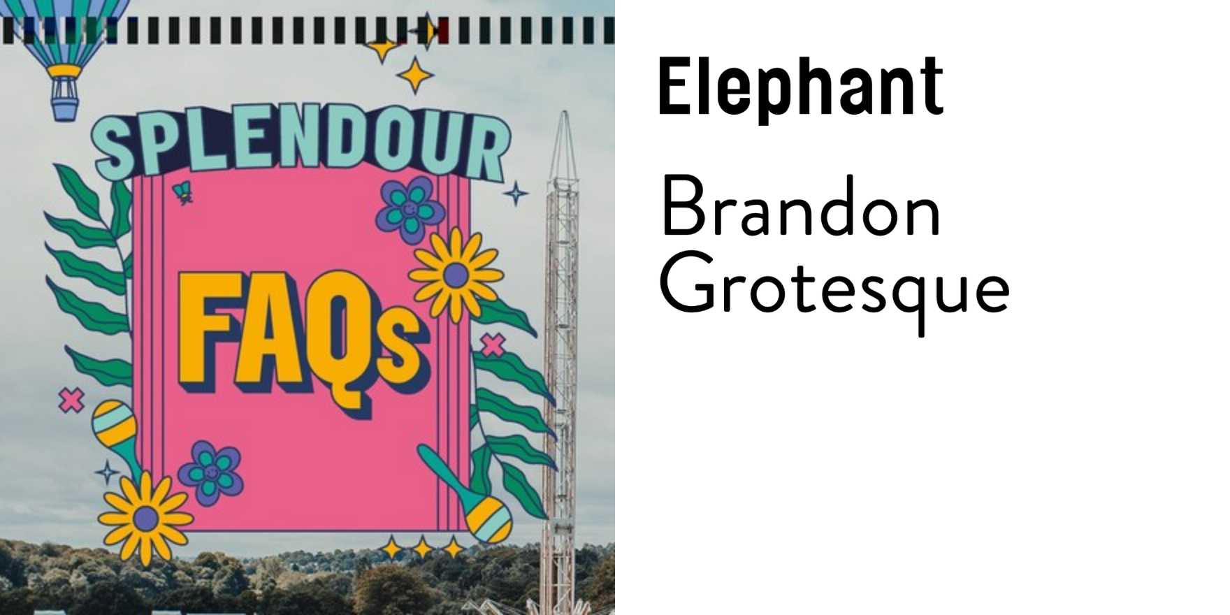 Splendour Festival 2025 - Fonts In Use