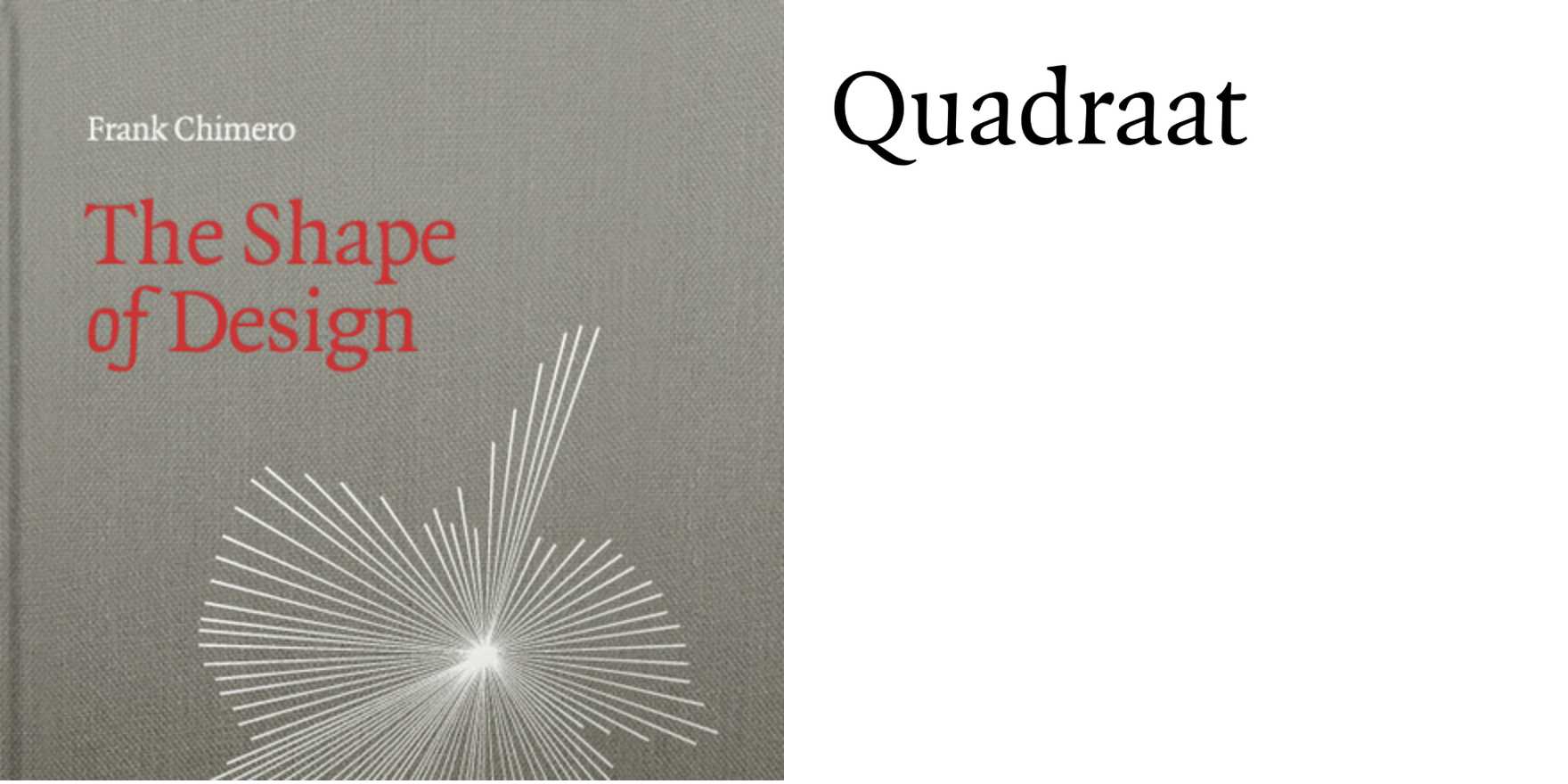 The Shape of Design book - Fonts In Use