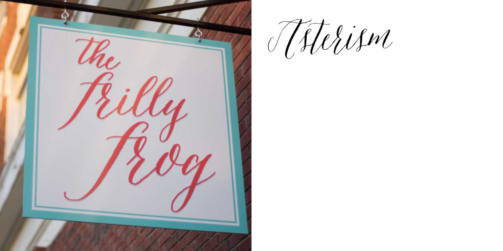 The Frilly Frog identity - Fonts In Use