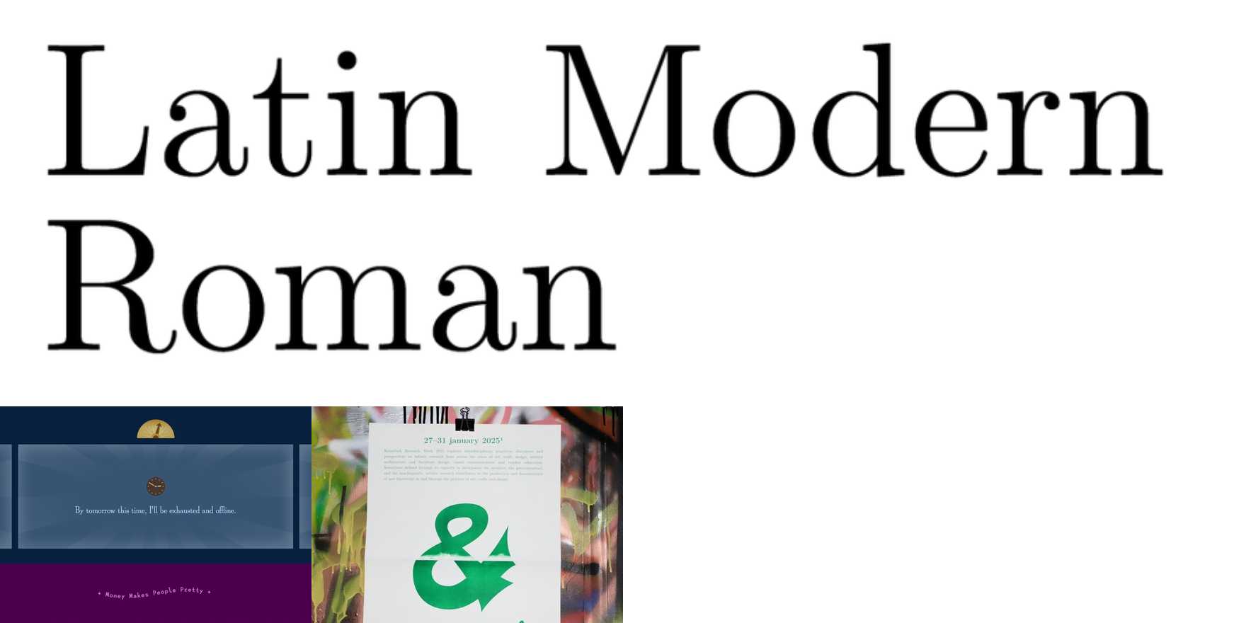 Latin Modern Roman in use - Fonts In Use