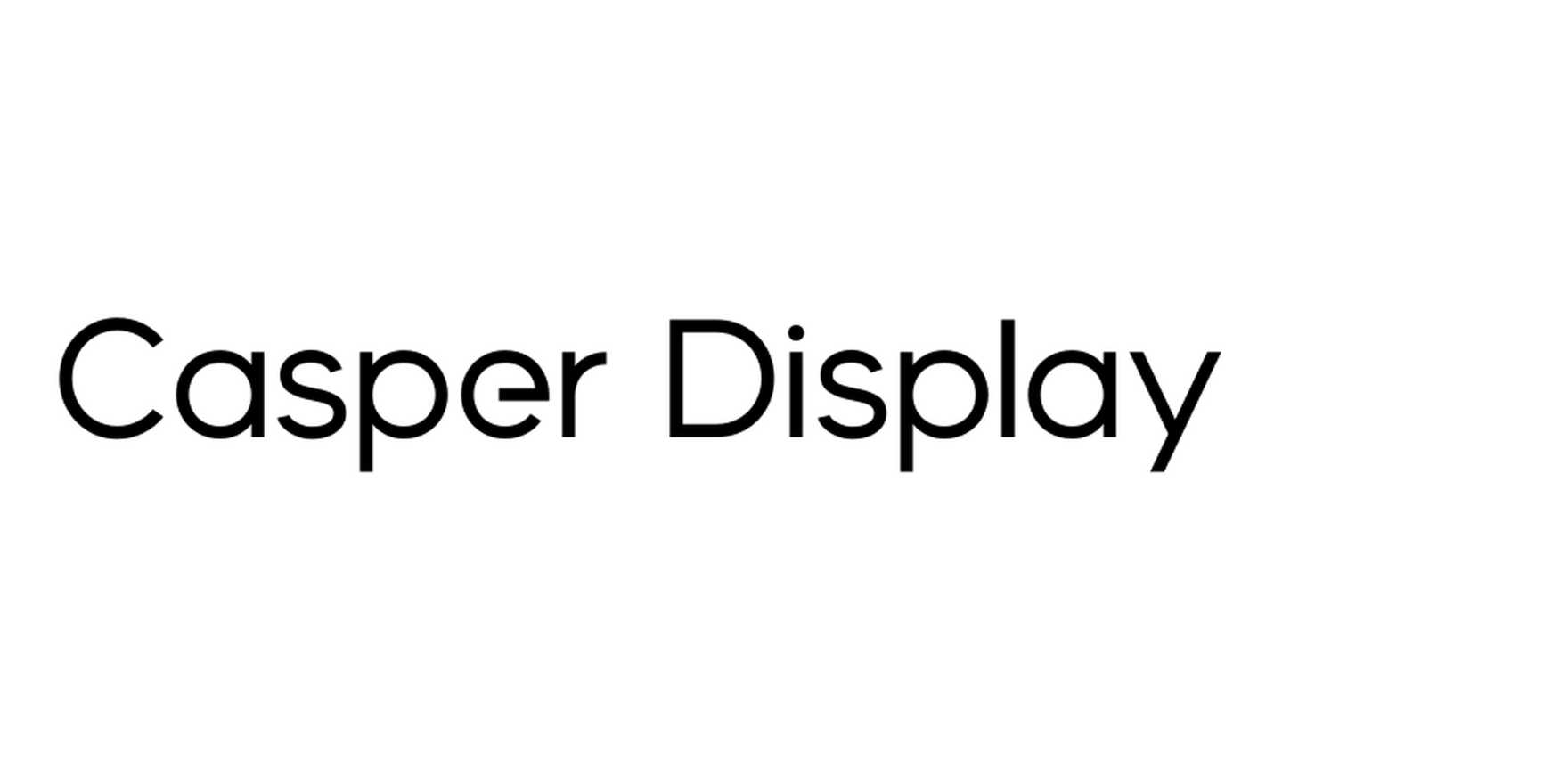 Casper Display in use - Fonts In Use