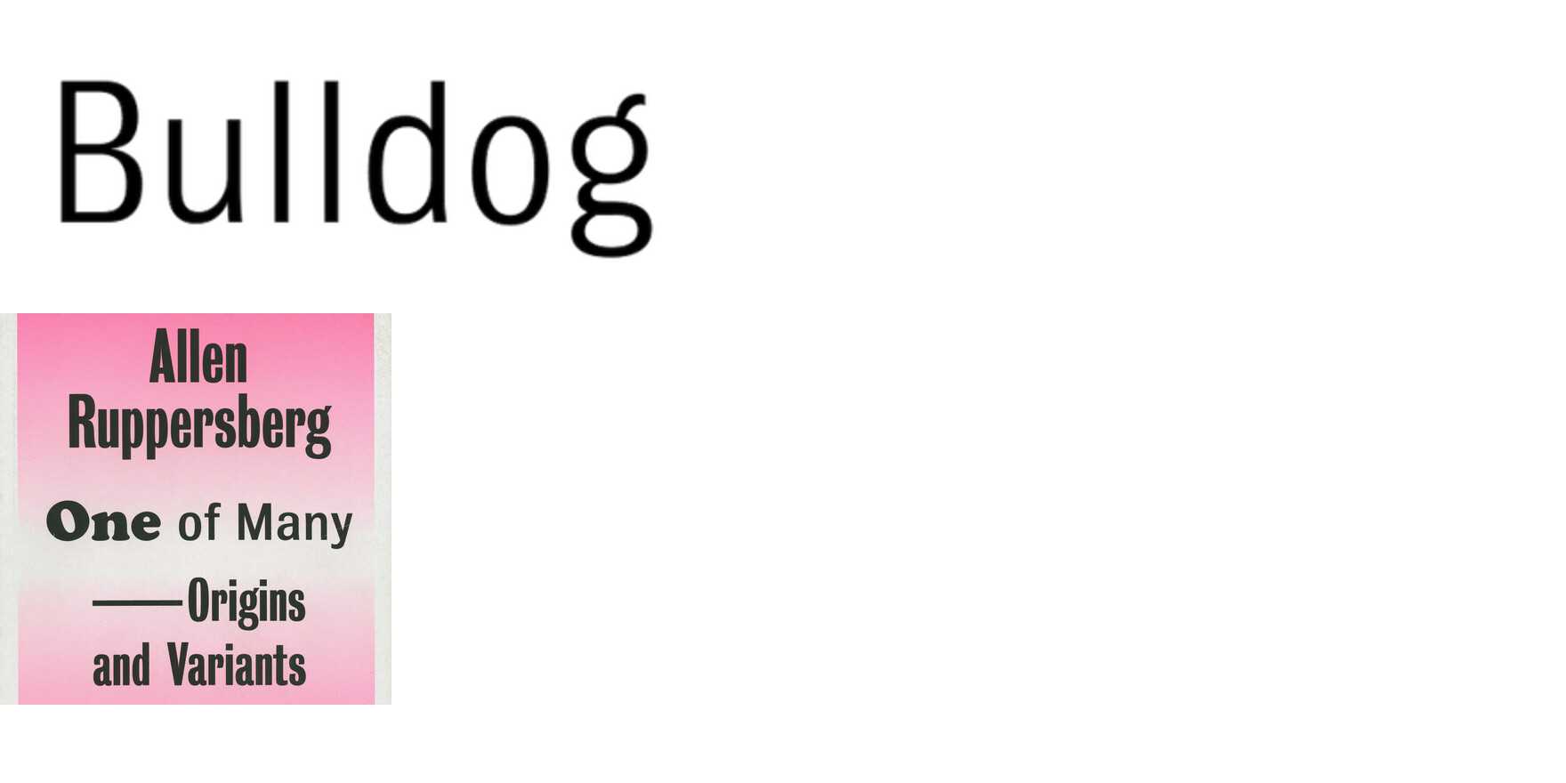 Bulldog in use - Fonts In Use