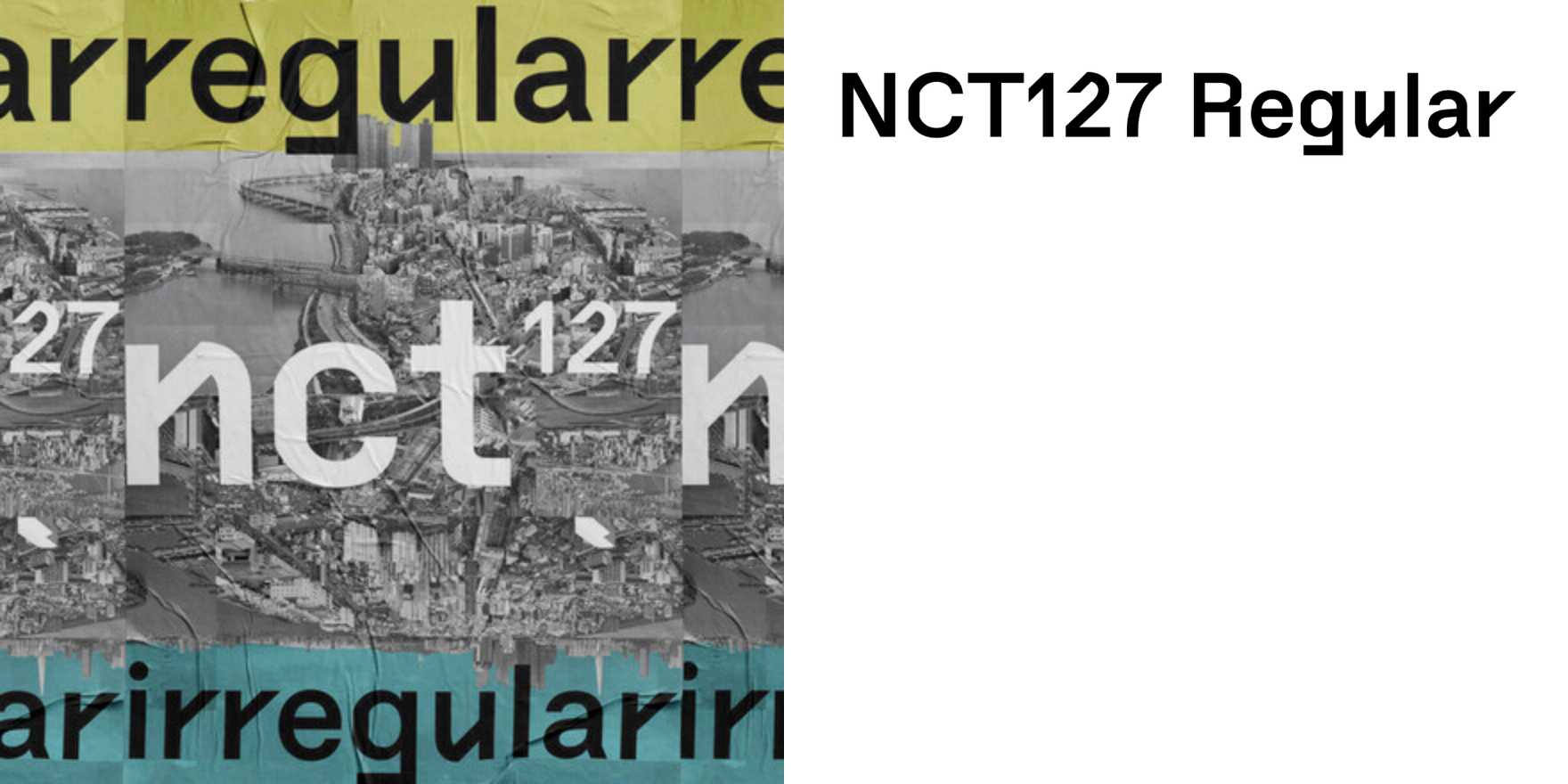 NCT 127 – Regular-Irregular album art - Fonts In Use