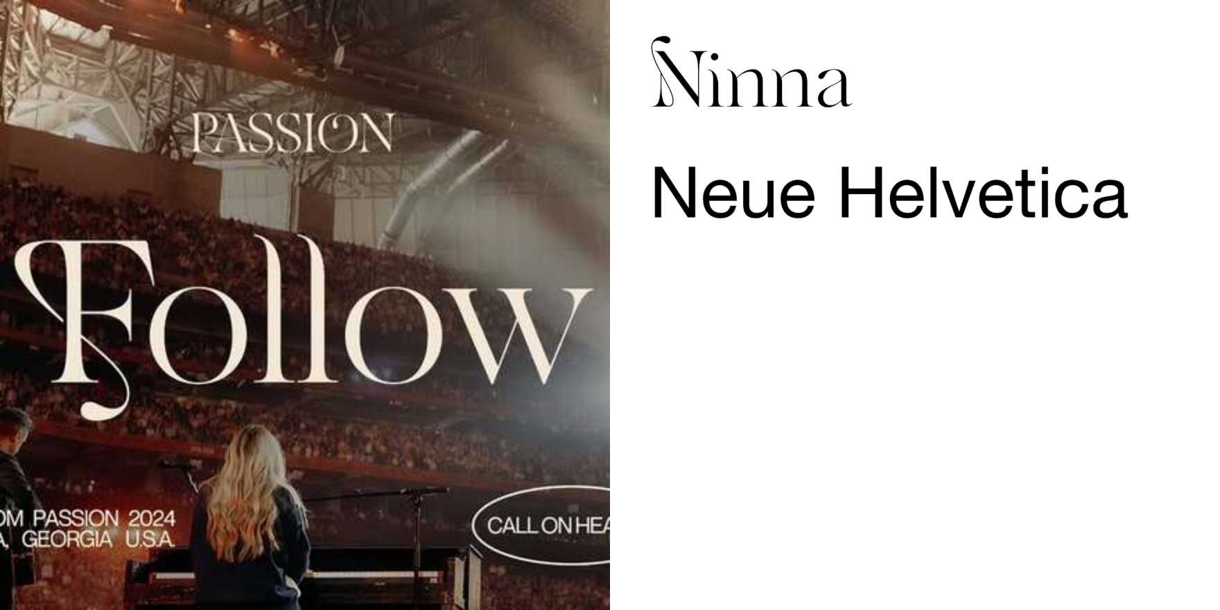 Passion band identity and album art - Fonts In Use