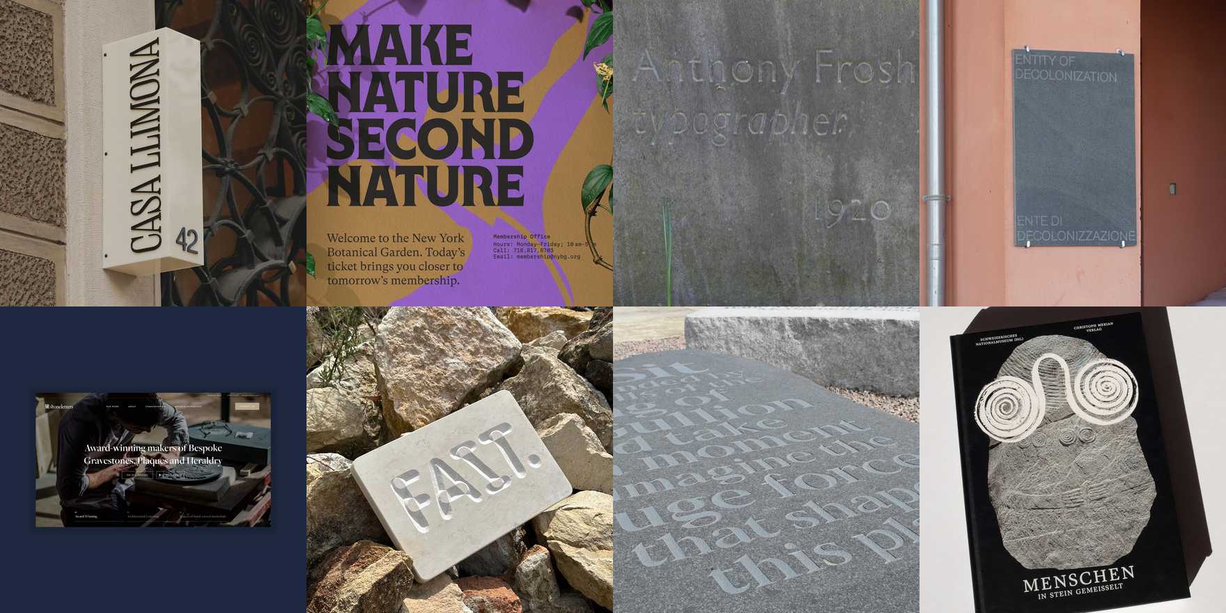 stone carving - Fonts In Use