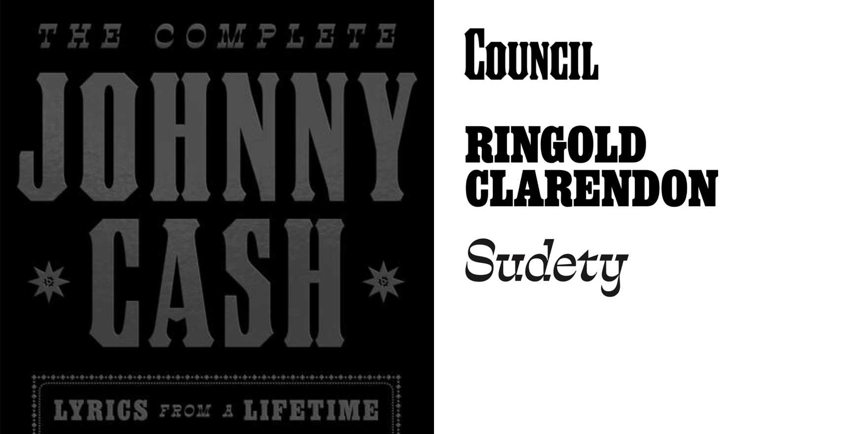 The Complete Johnny Cash by Mark Stielper - Fonts In Use