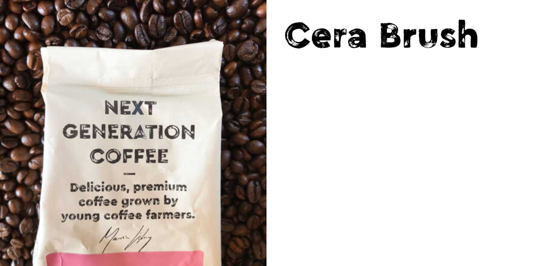 Next Generation Coffee - Fonts In Use