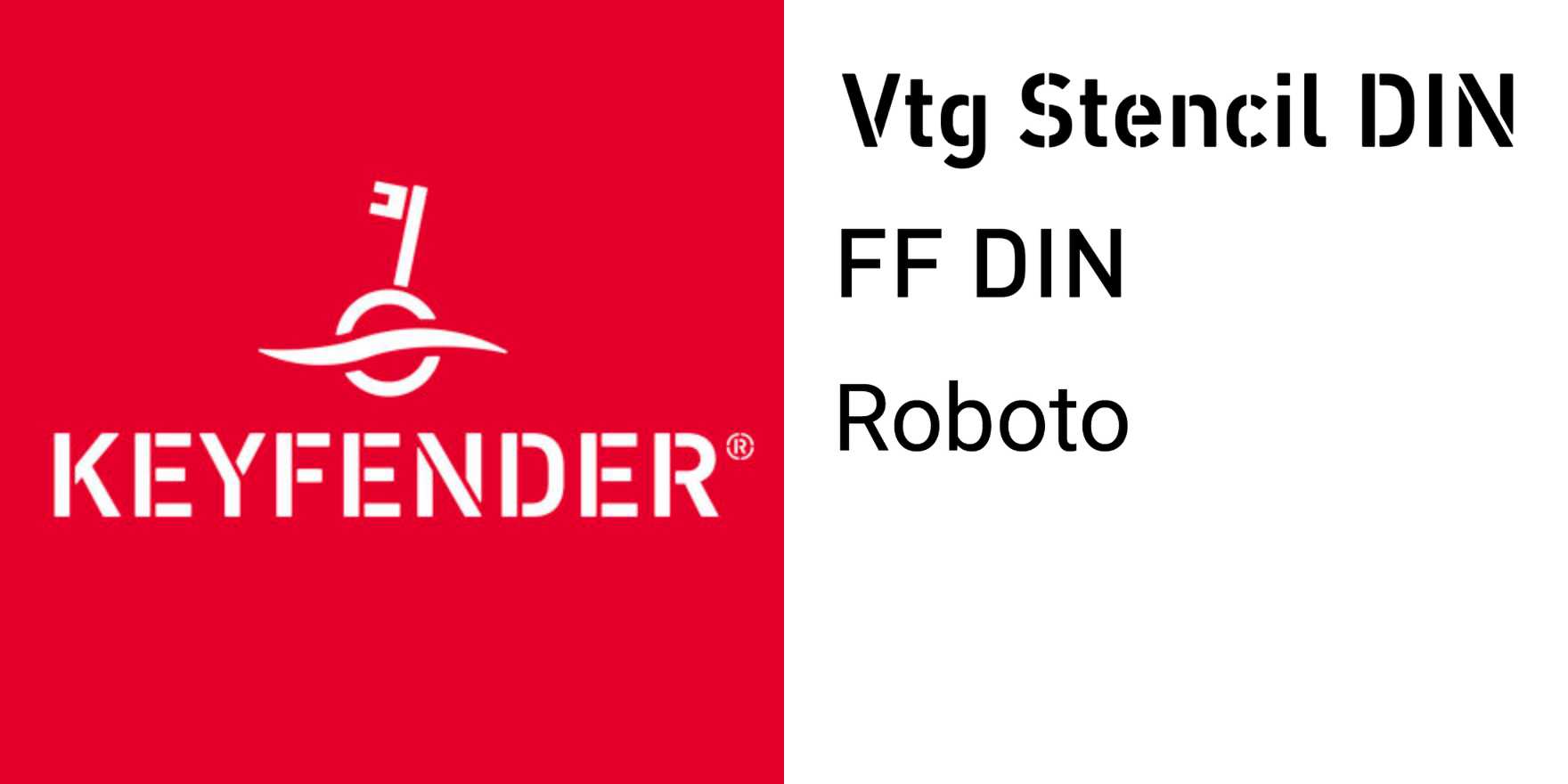 Keyfender brand design - Fonts In Use