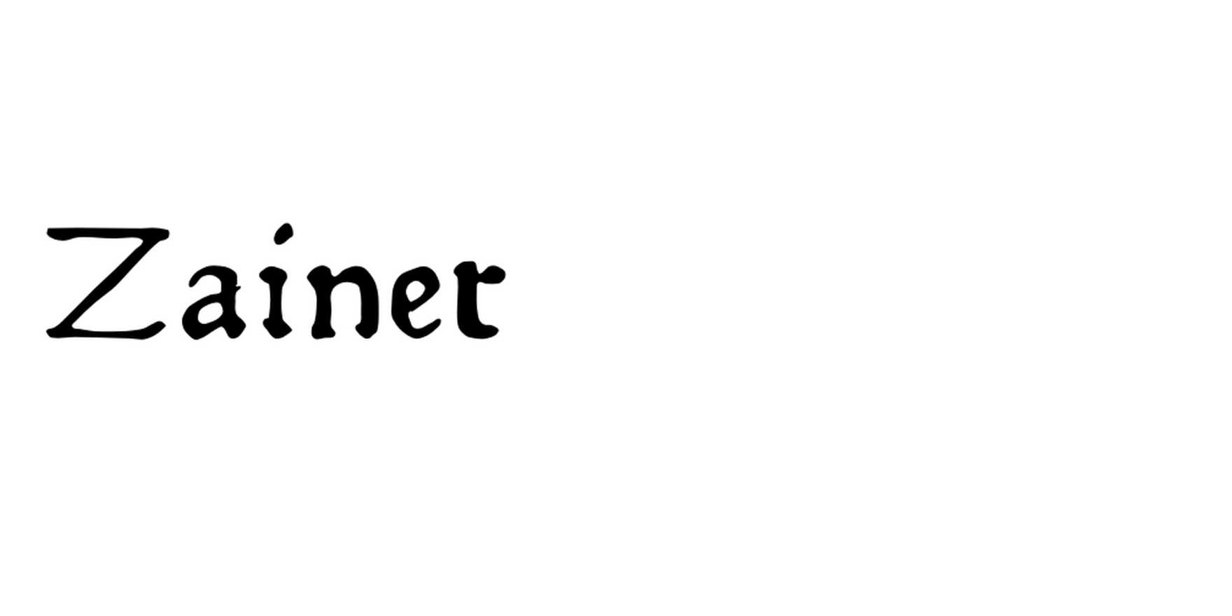 Zainer in use - Fonts In Use