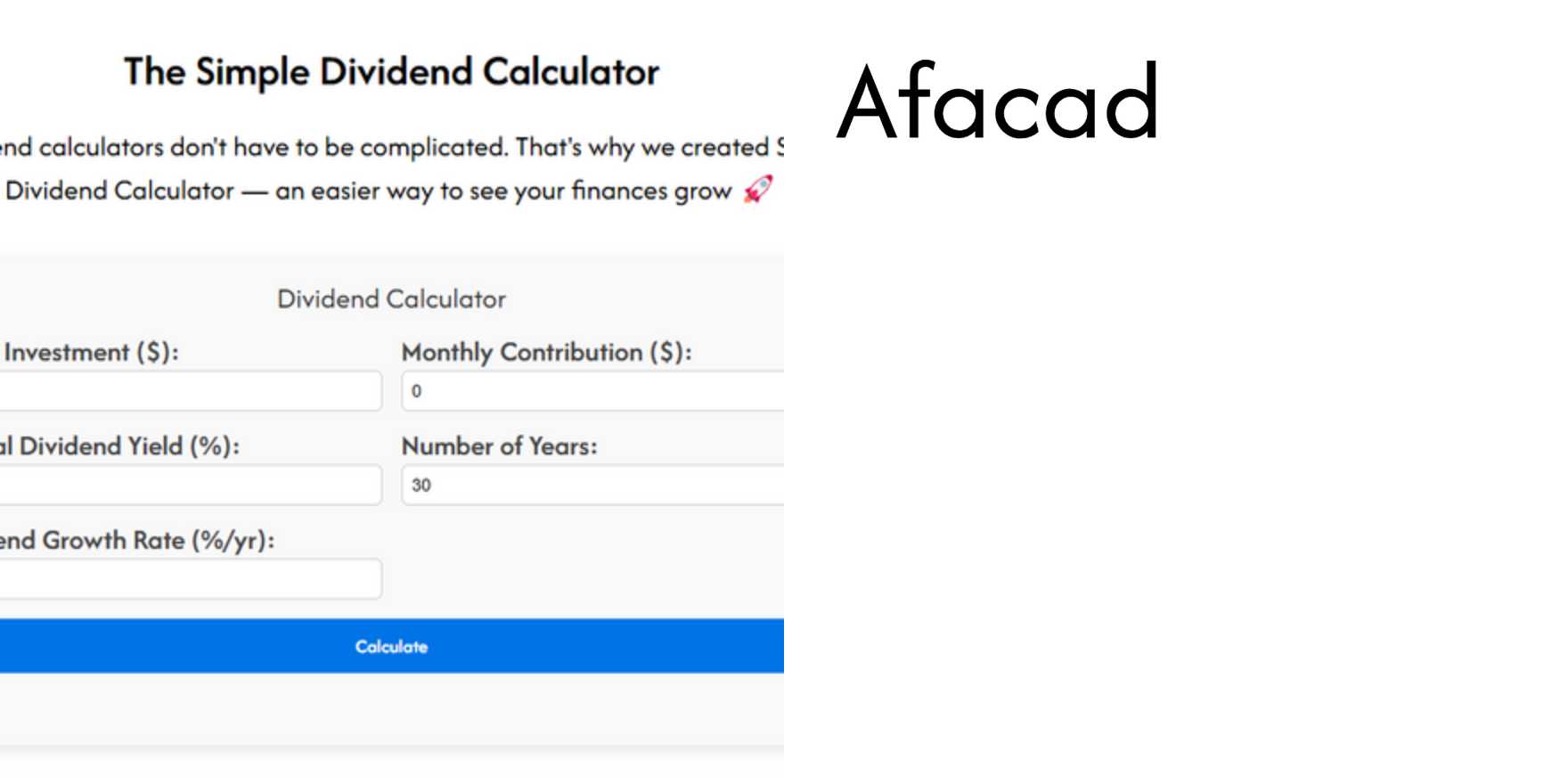 The Simple Dividend Calculator - Fonts In Use