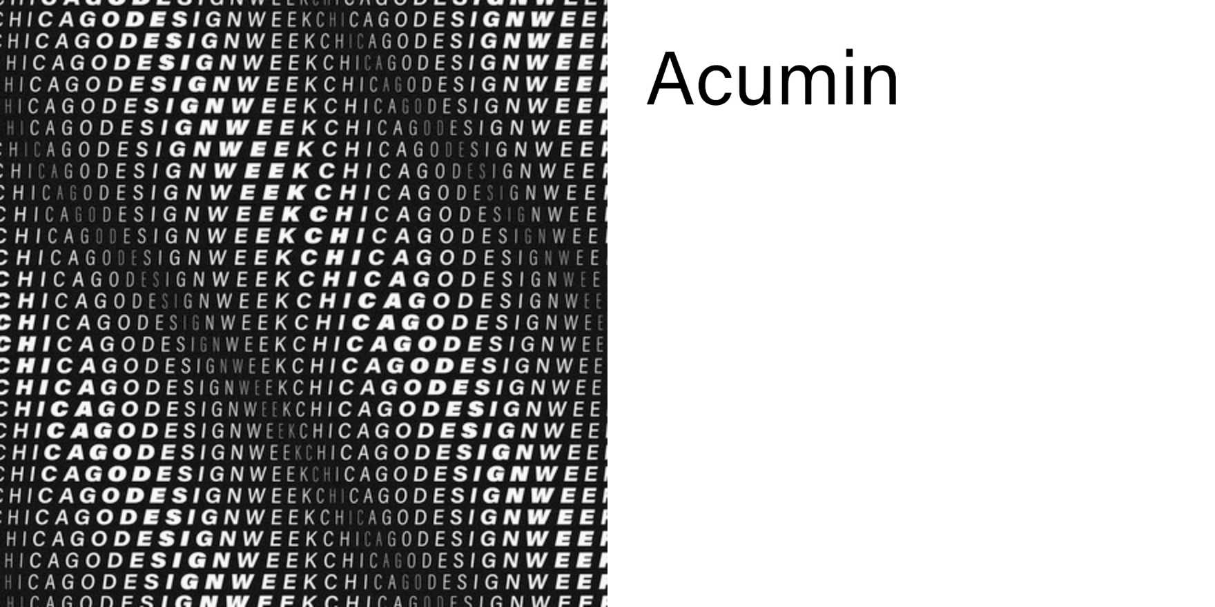 Chicago Design Week 2018: Design in Motion - Fonts In Use