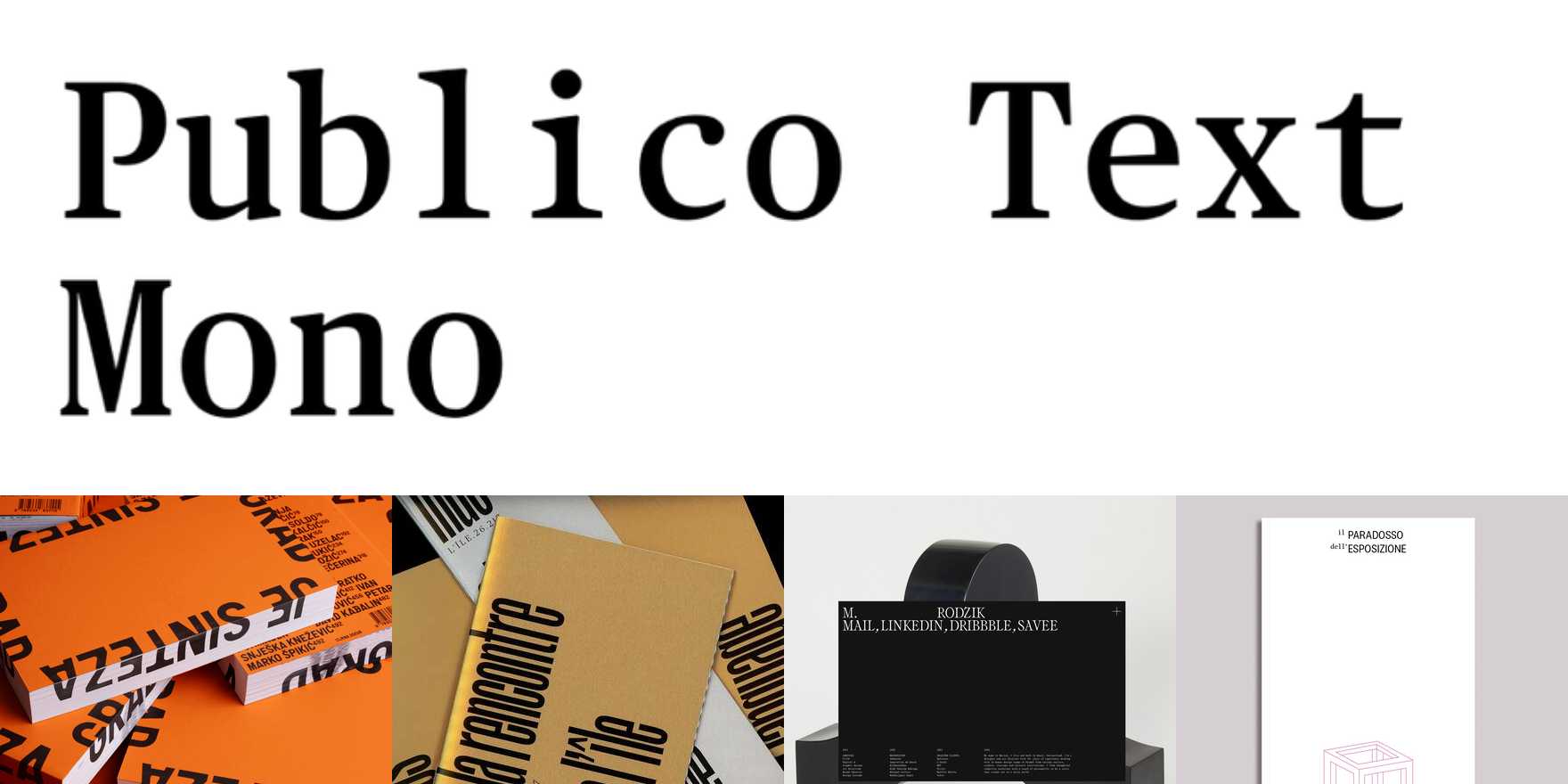 Publico Text Mono in use - Fonts In Use