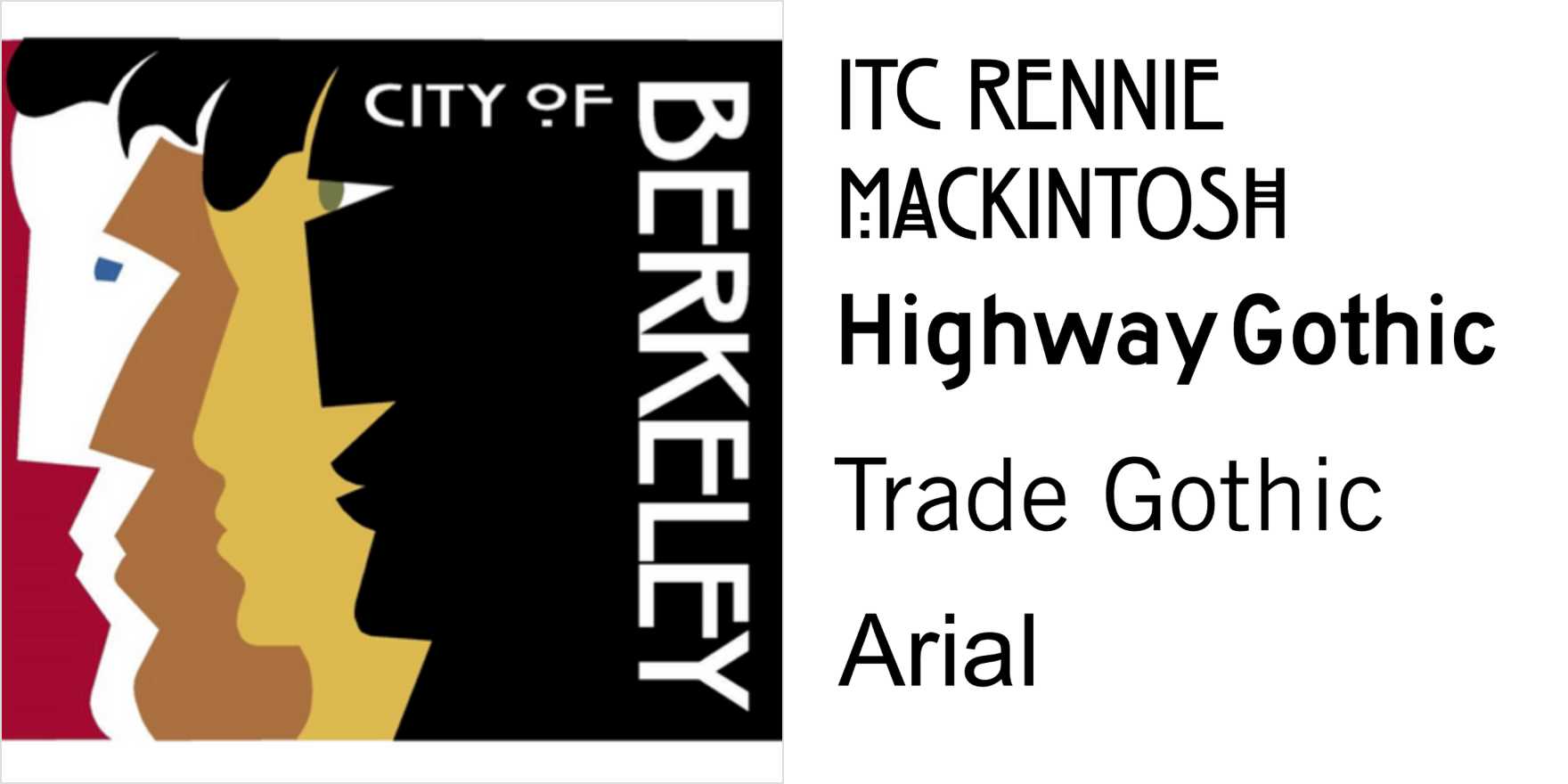City of Berkeley identity - Fonts In Use
