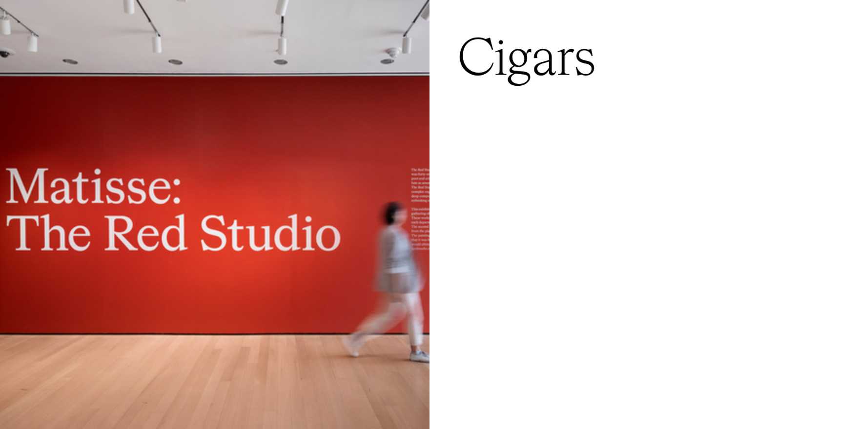 Matisse: The Red Studio at MoMA - Fonts In Use