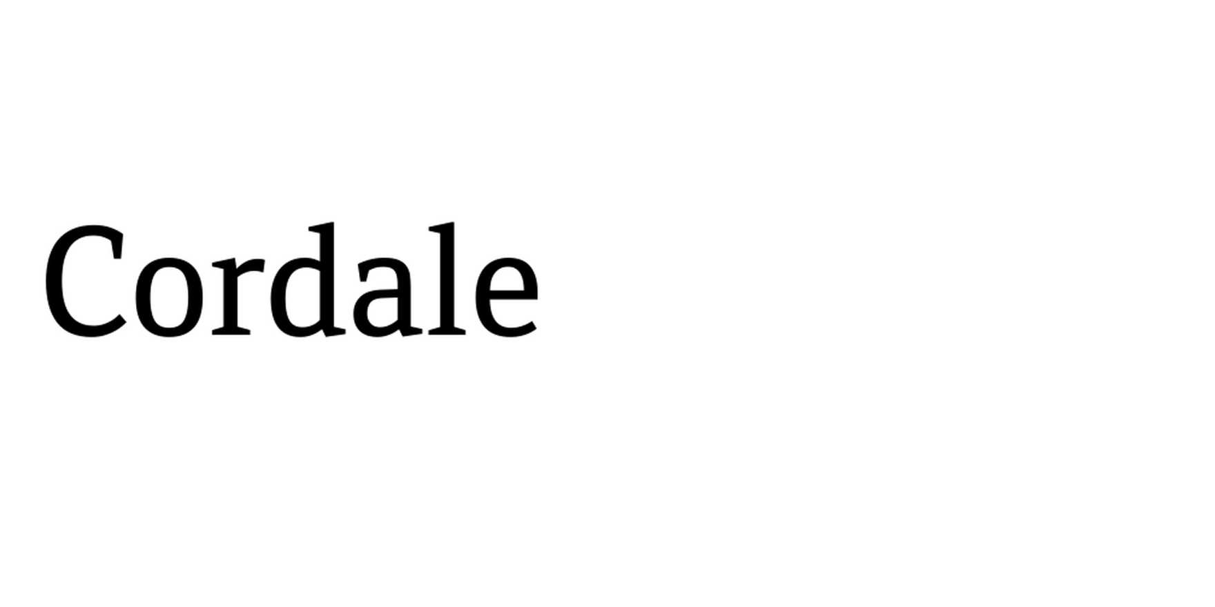 Cordale in use - Fonts In Use