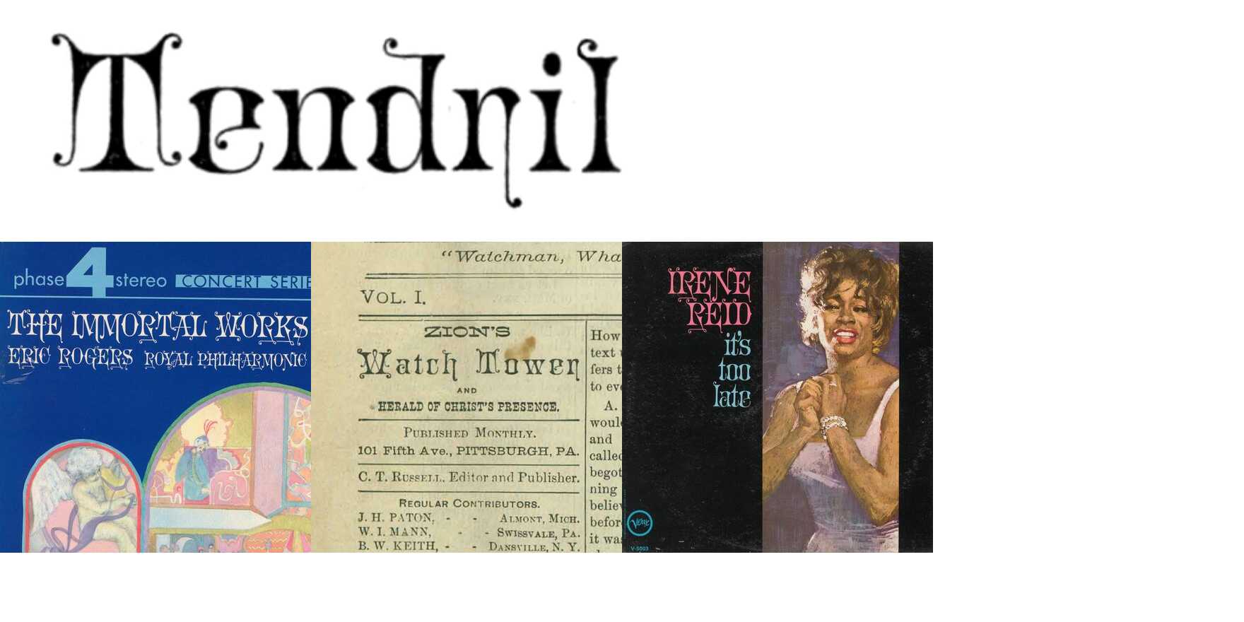 Tendril in use - Fonts In Use