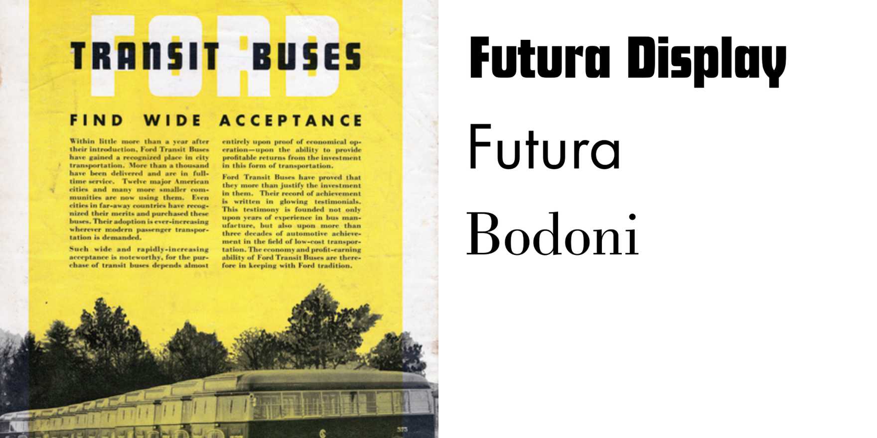 Ford Transit Buses brochure - Fonts In Use