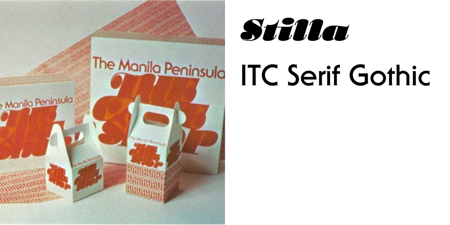 The Cake Shop, The Manila Peninsula - Fonts In Use