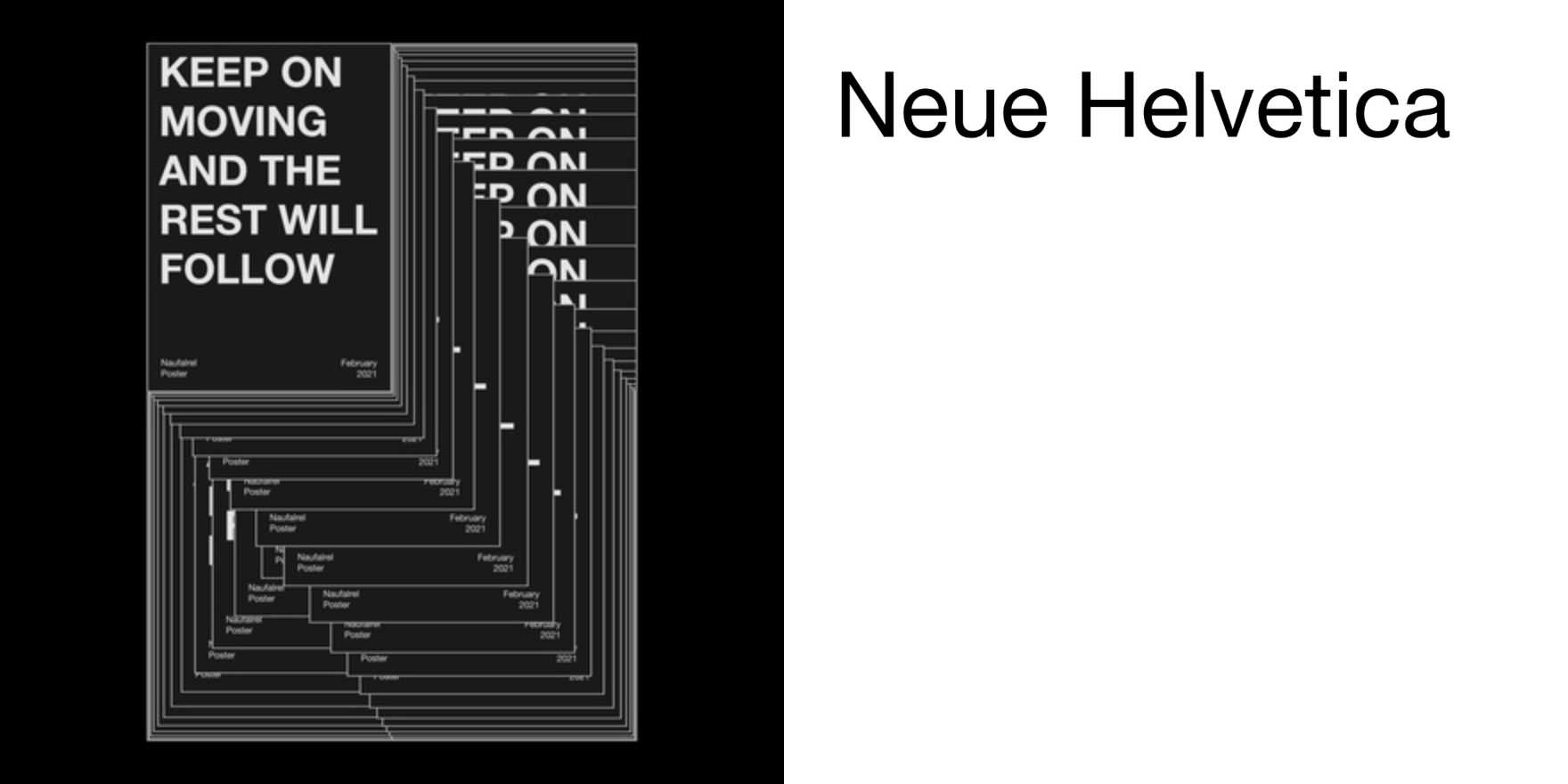 Keep On Moving animated poster - Fonts In Use