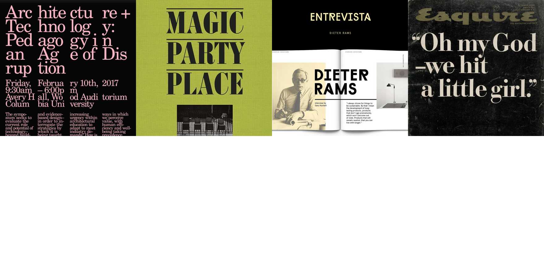 Type covers - Fonts In Use