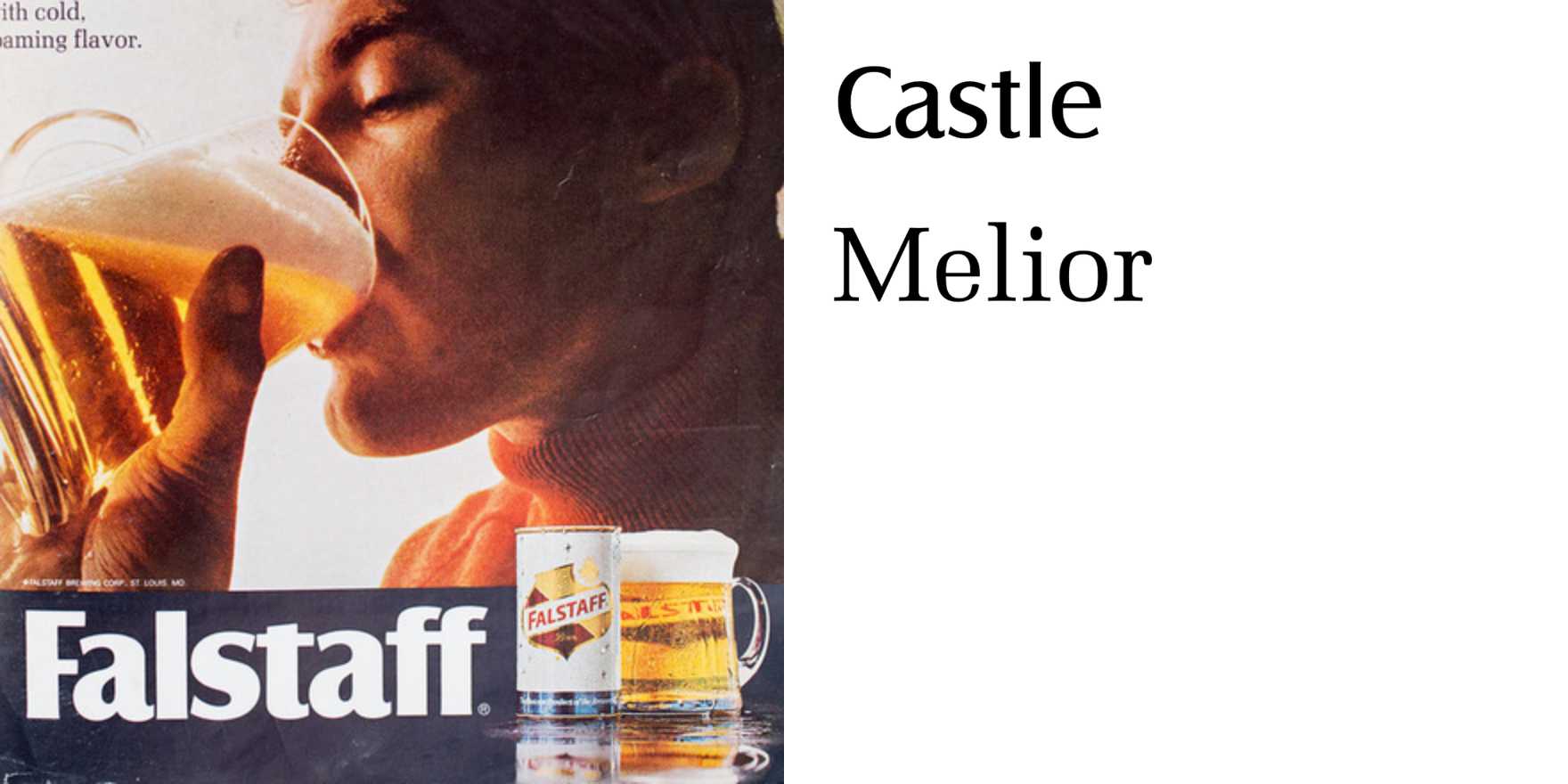 Falstaff beer ad - Fonts In Use