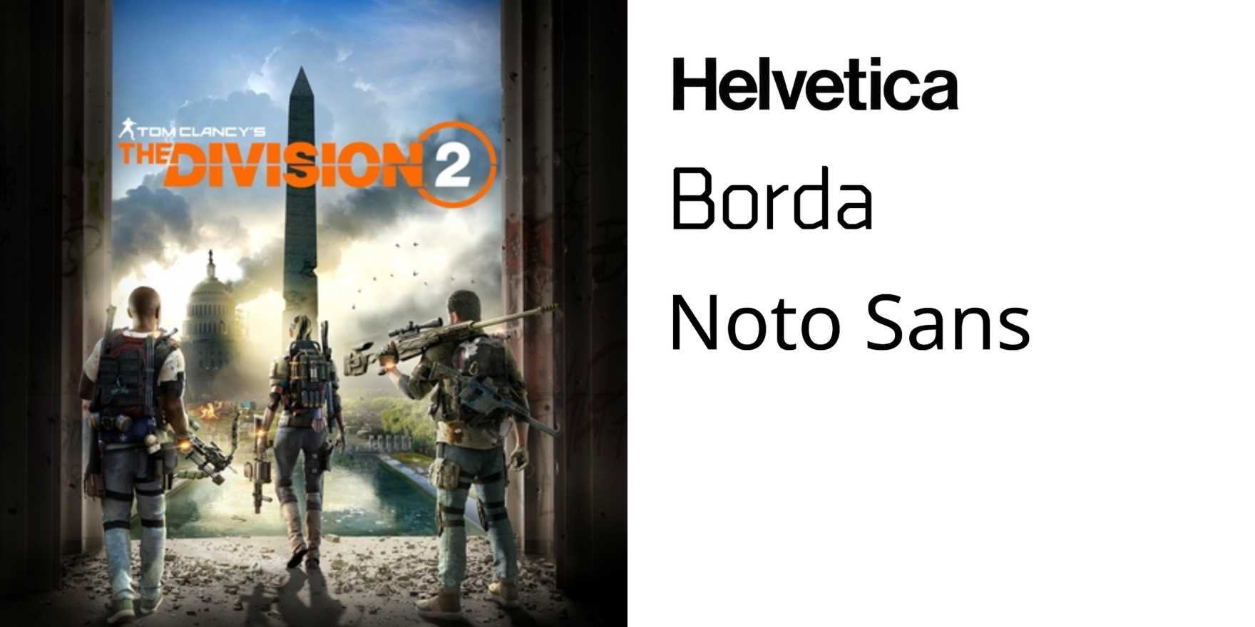 Tom Clancy’s The Division 2 video game - Fonts In Use