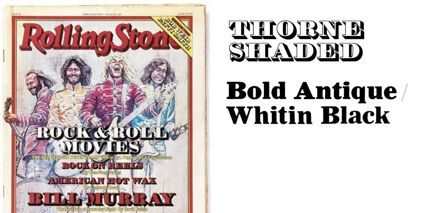 Rolling Stone, No. 263, Apr 20, 1978 - Fonts In Use