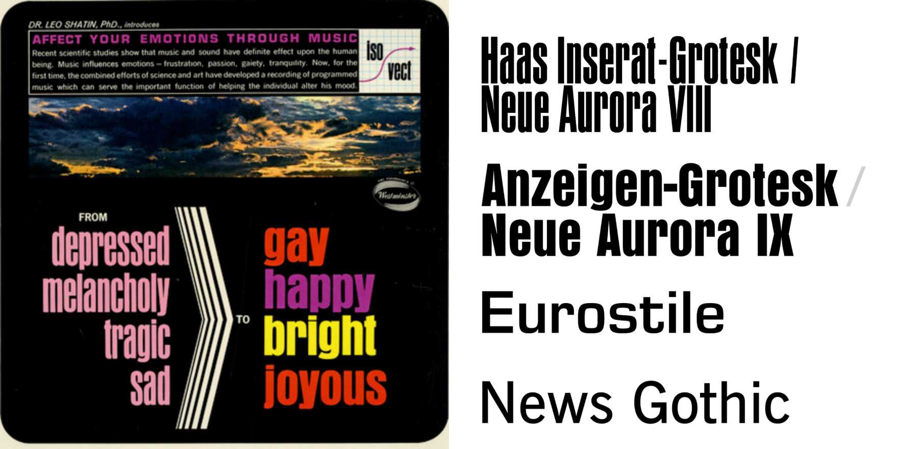 Affect Your Emotions Through Music album art - Fonts In Use