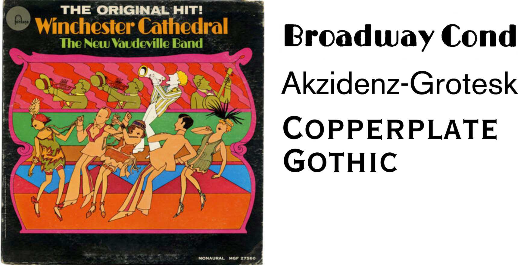 The New Vaudeville Band – Winchester Cathedral U.S. album art - Fonts ...