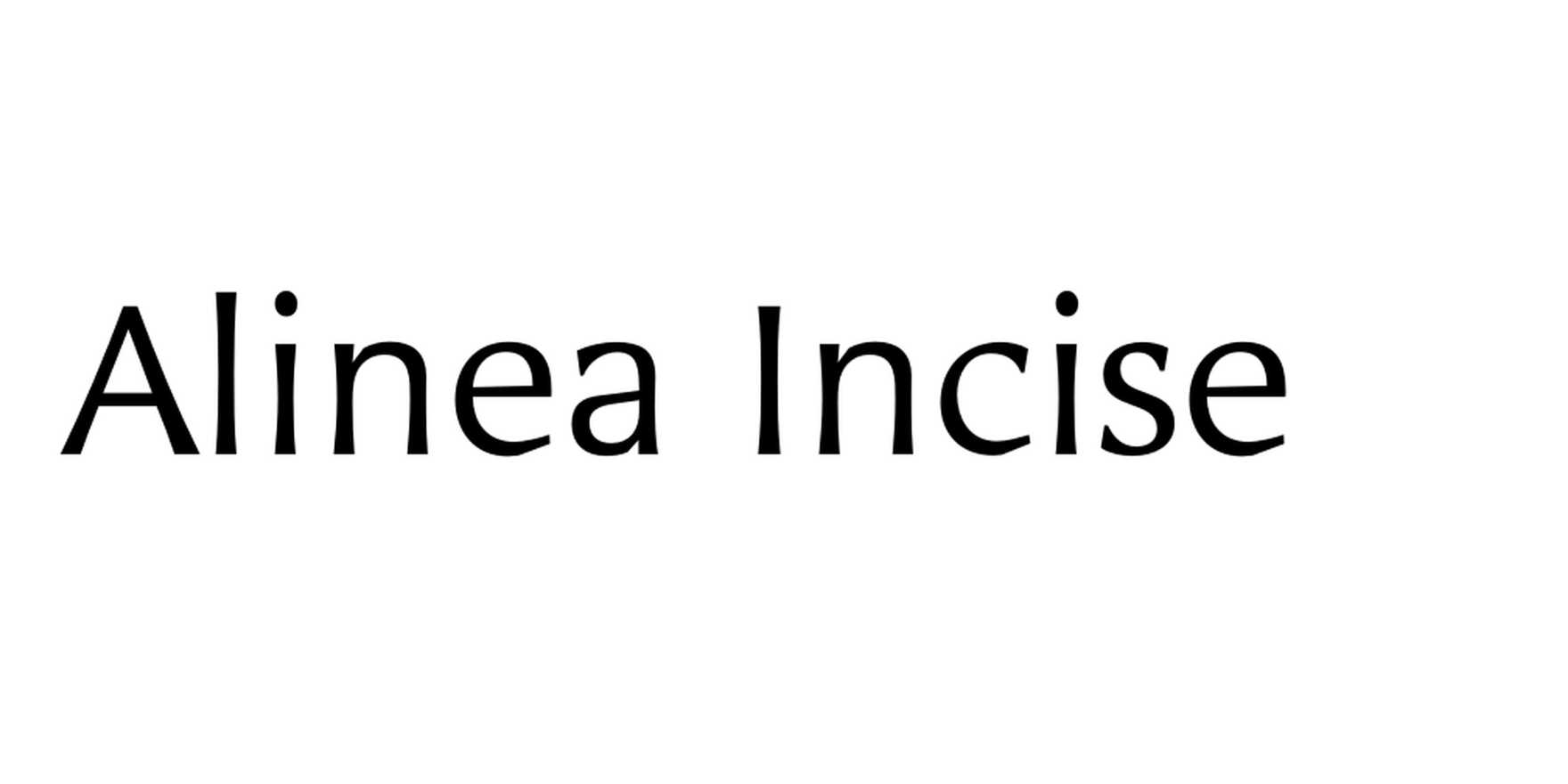 Alinea Incise in use - Fonts In Use