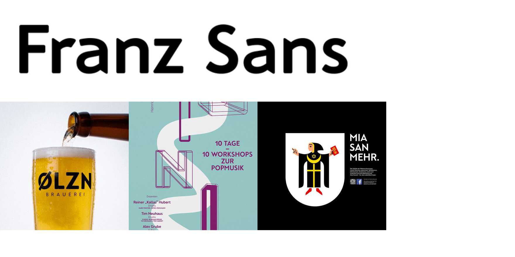 Franz Sans in use - Fonts In Use
