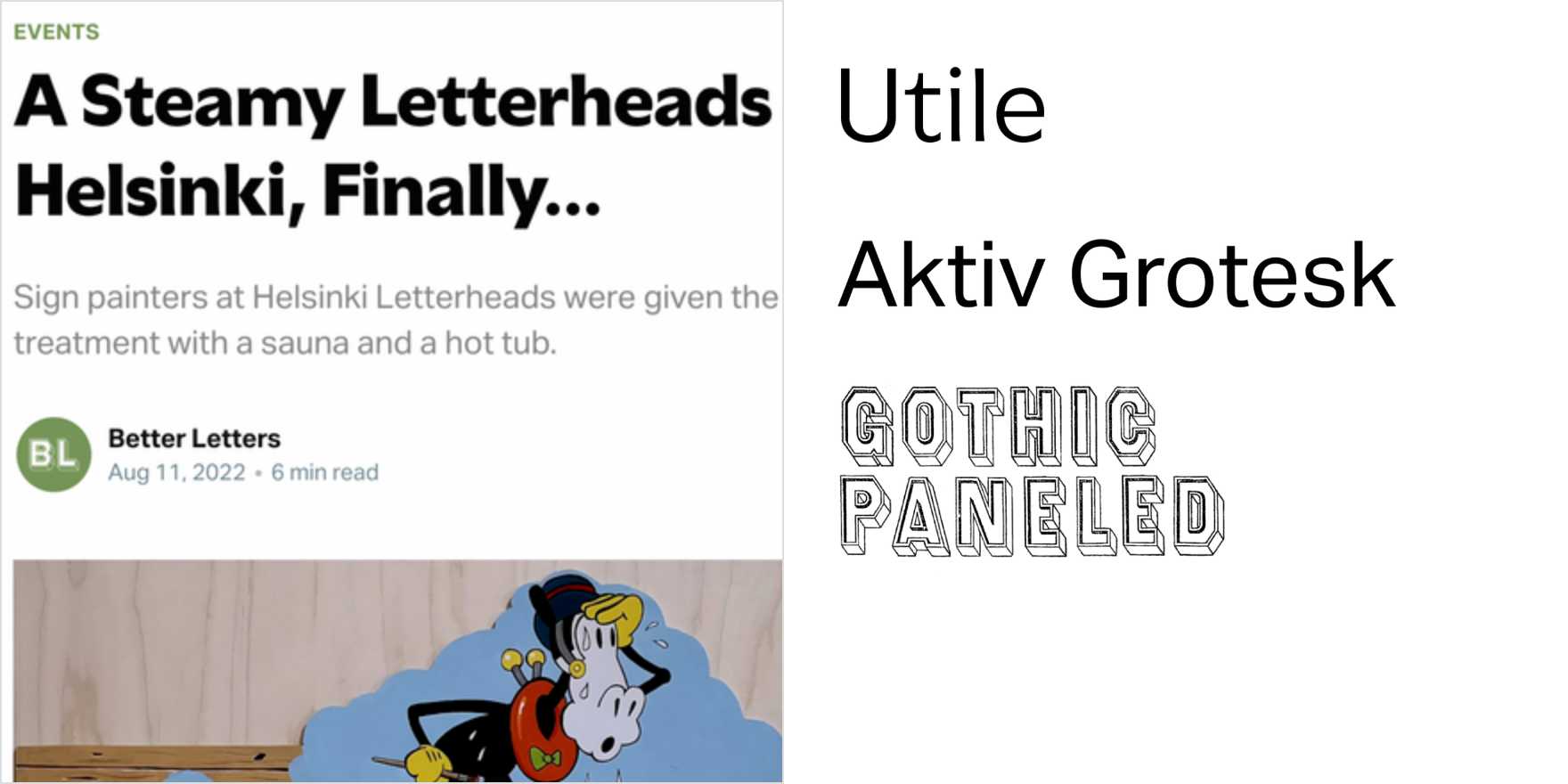 BLAG Better Letters Magazine - Fonts In Use