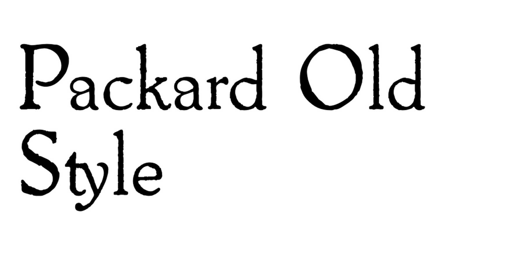 Packard Old Style in use - Fonts In Use