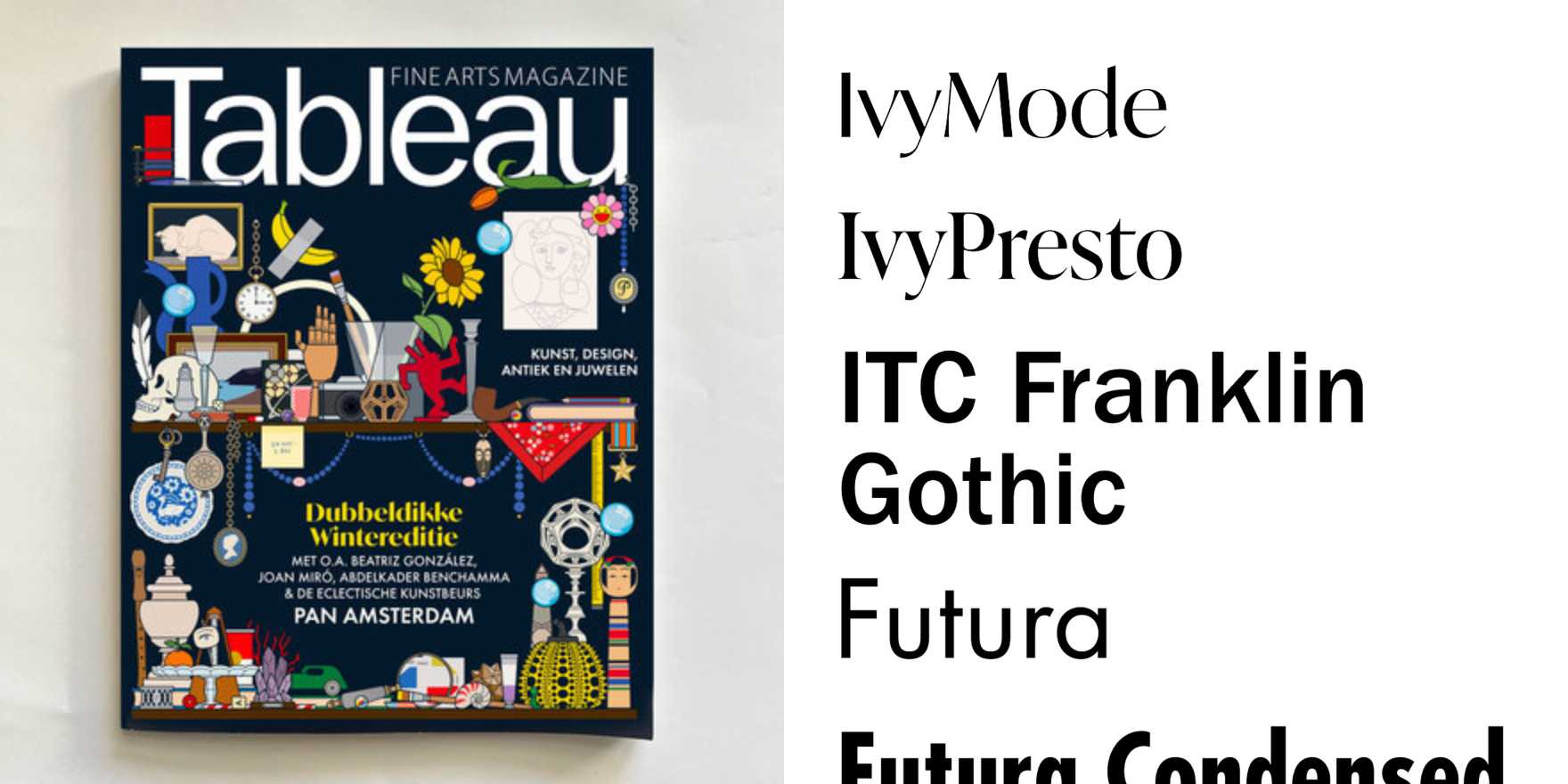 Tableau magazine, winter 2024 - Fonts In Use