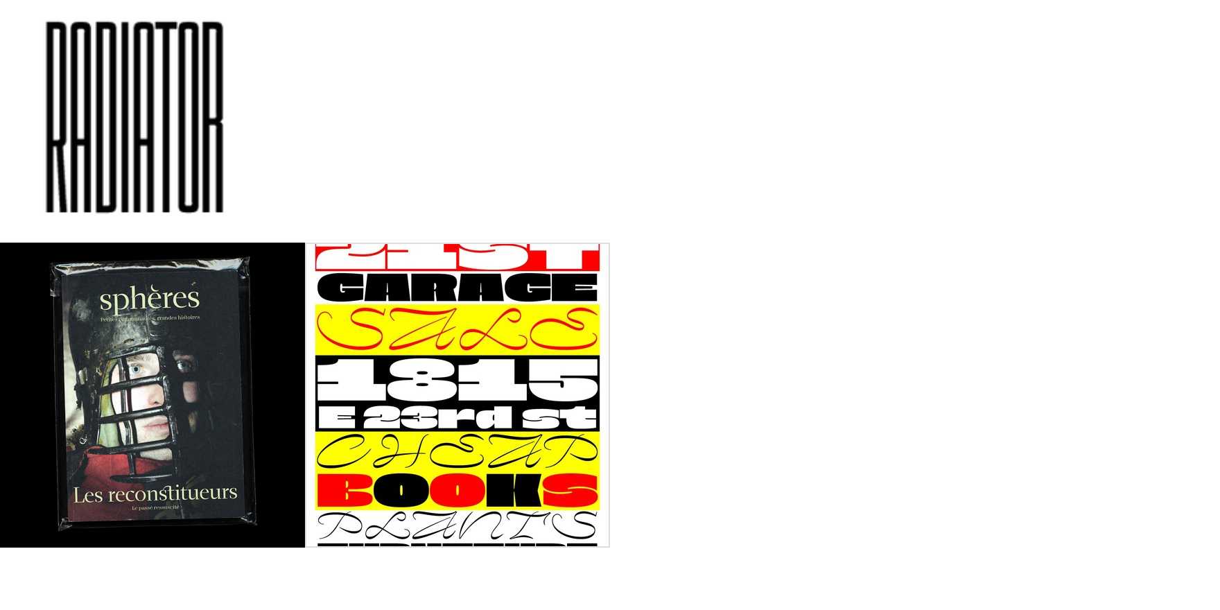 Radiator in use - Fonts In Use