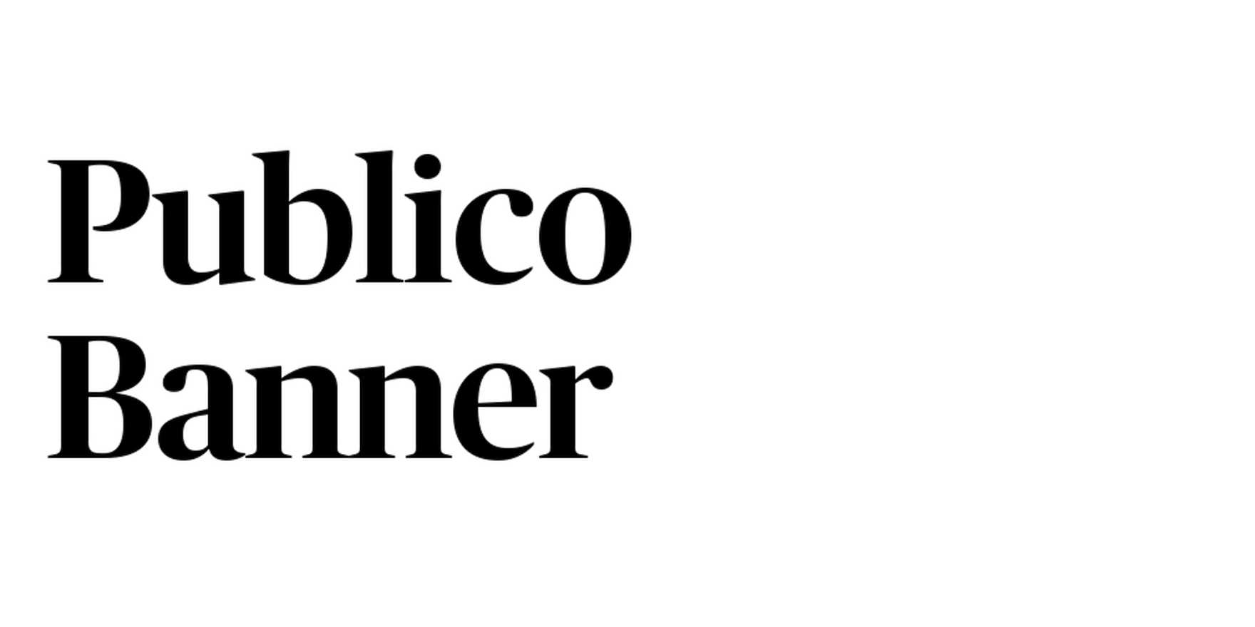 Publico Banner in use - Fonts In Use