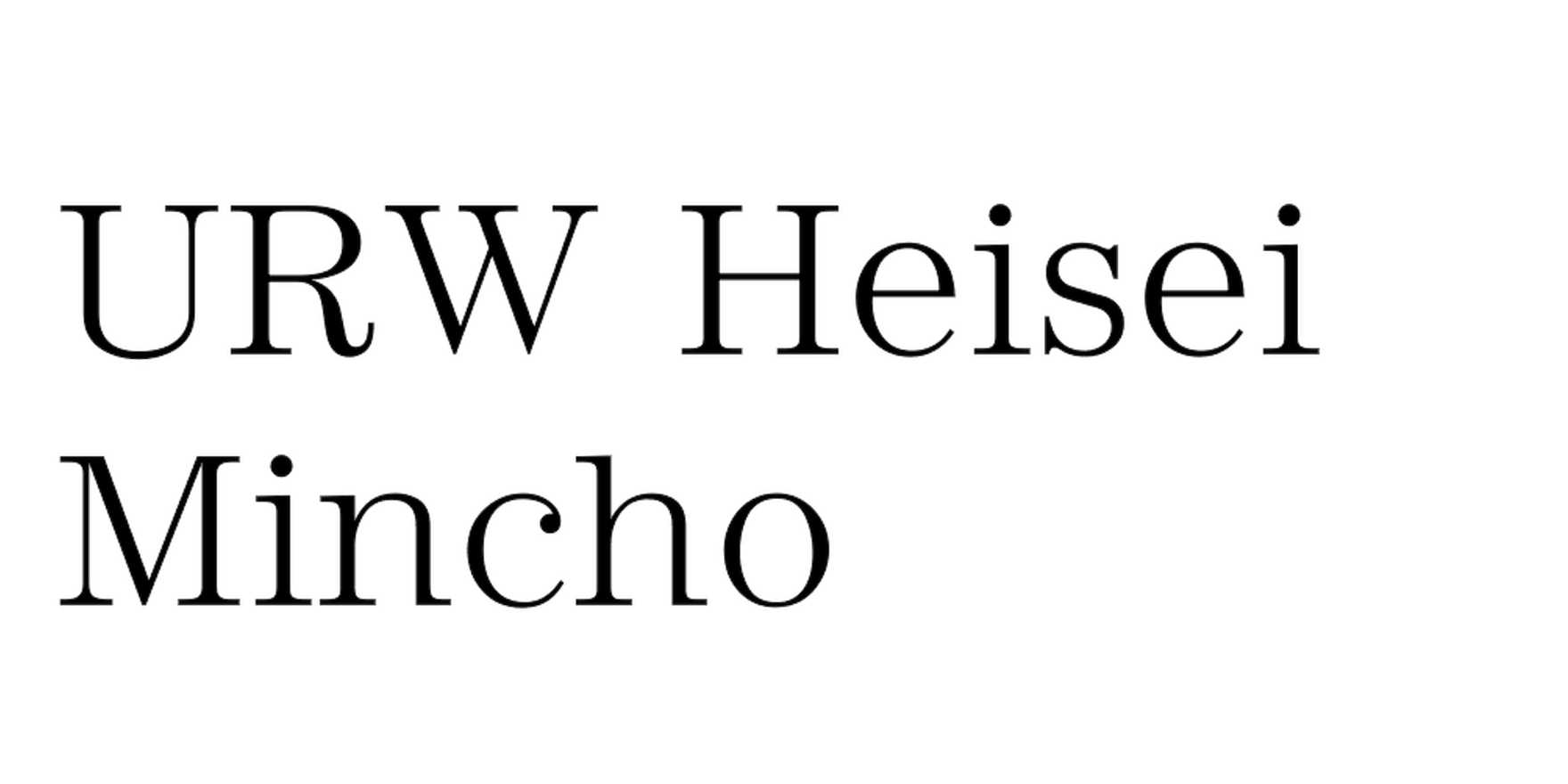URW Heisei Mincho in use - Fonts In Use
