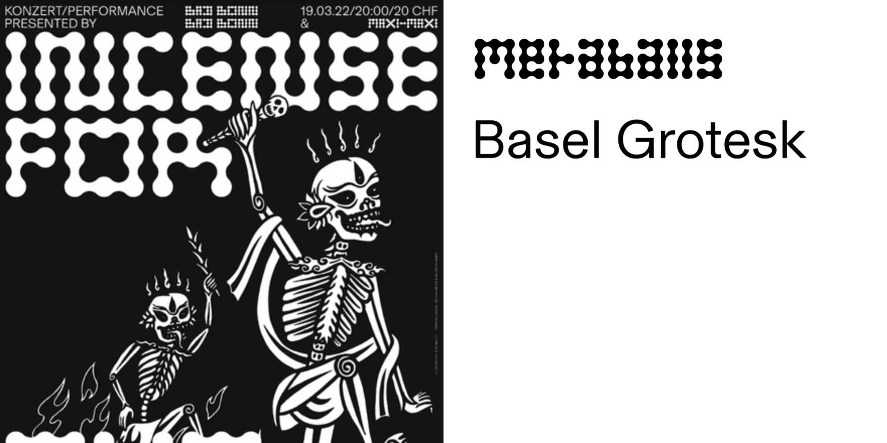 Incense for the Dead concert poster - Fonts In Use