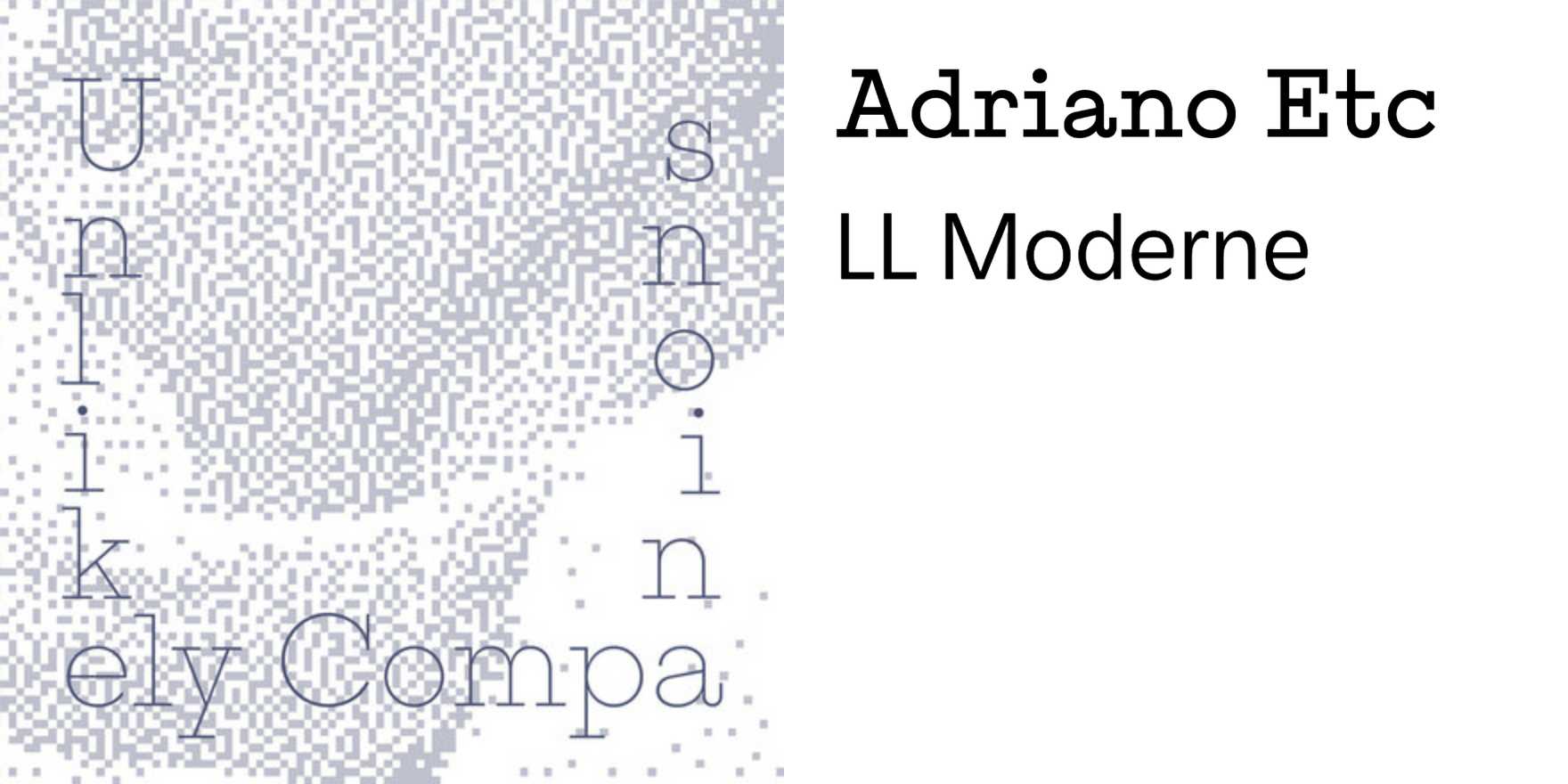 Secondo – Unlikely Companions album art - Fonts In Use